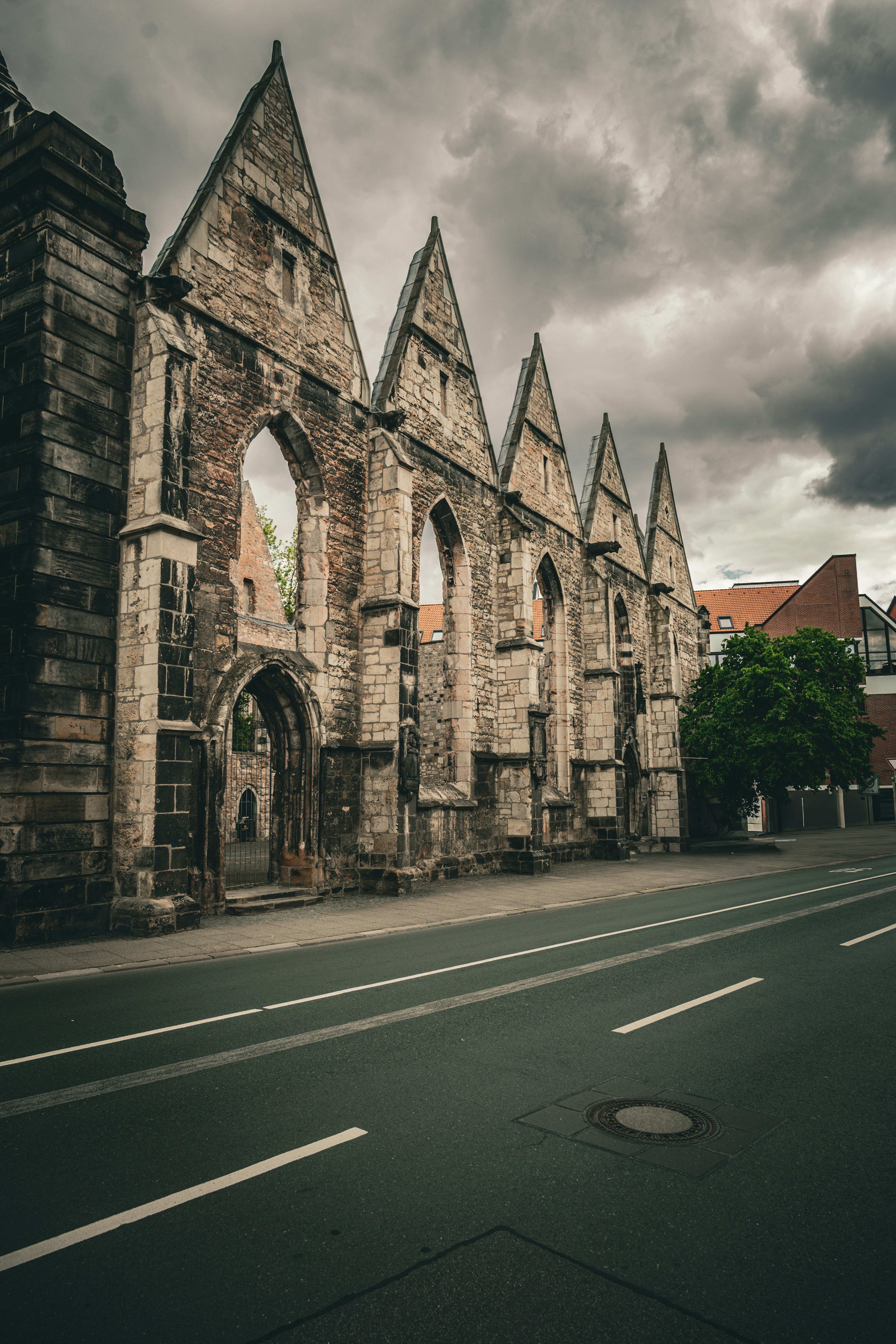 Ruinous Arches along a Quiet Street