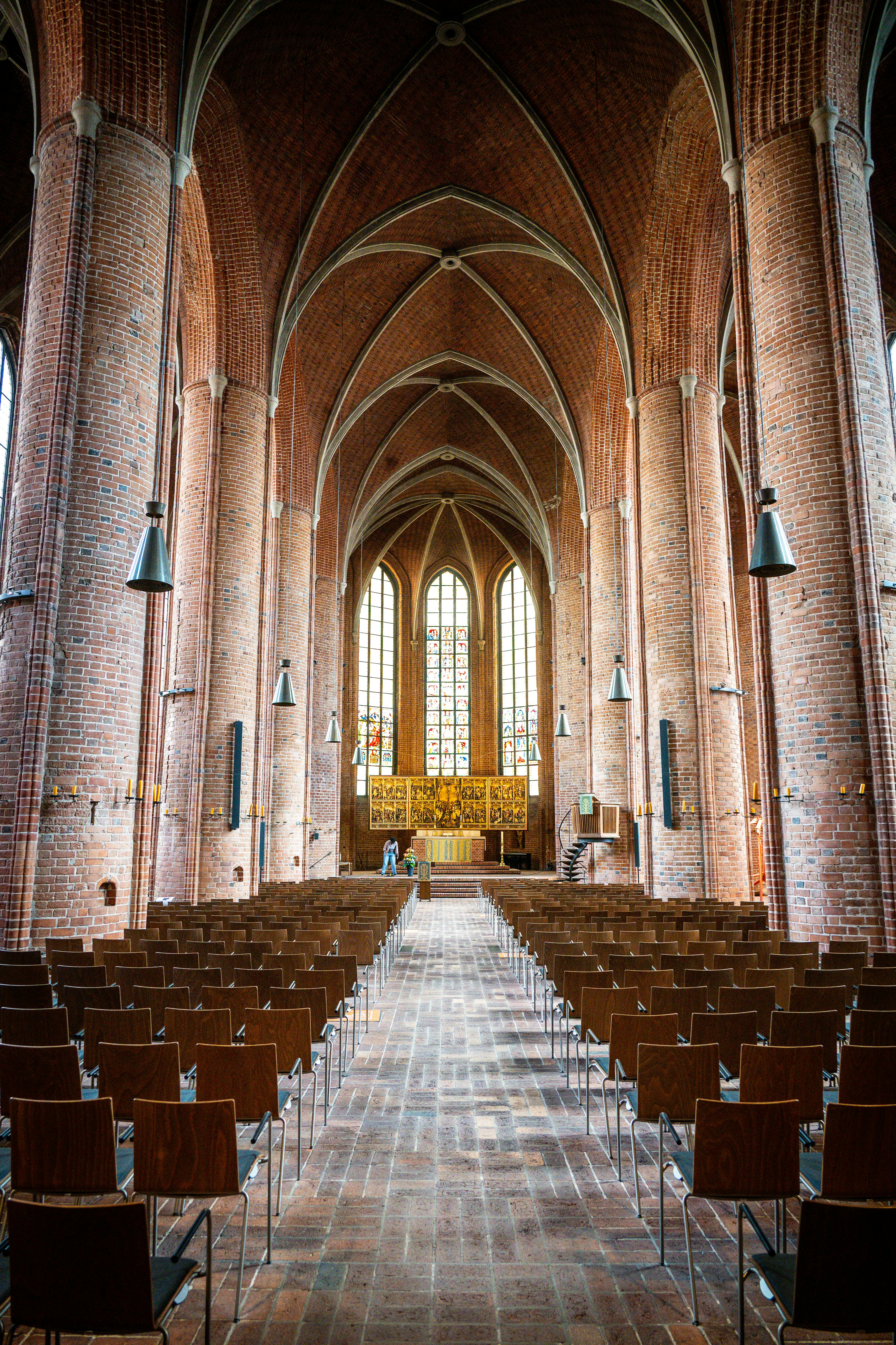 Gothic Aisle: An Endless Row Towards the Altarpiece
