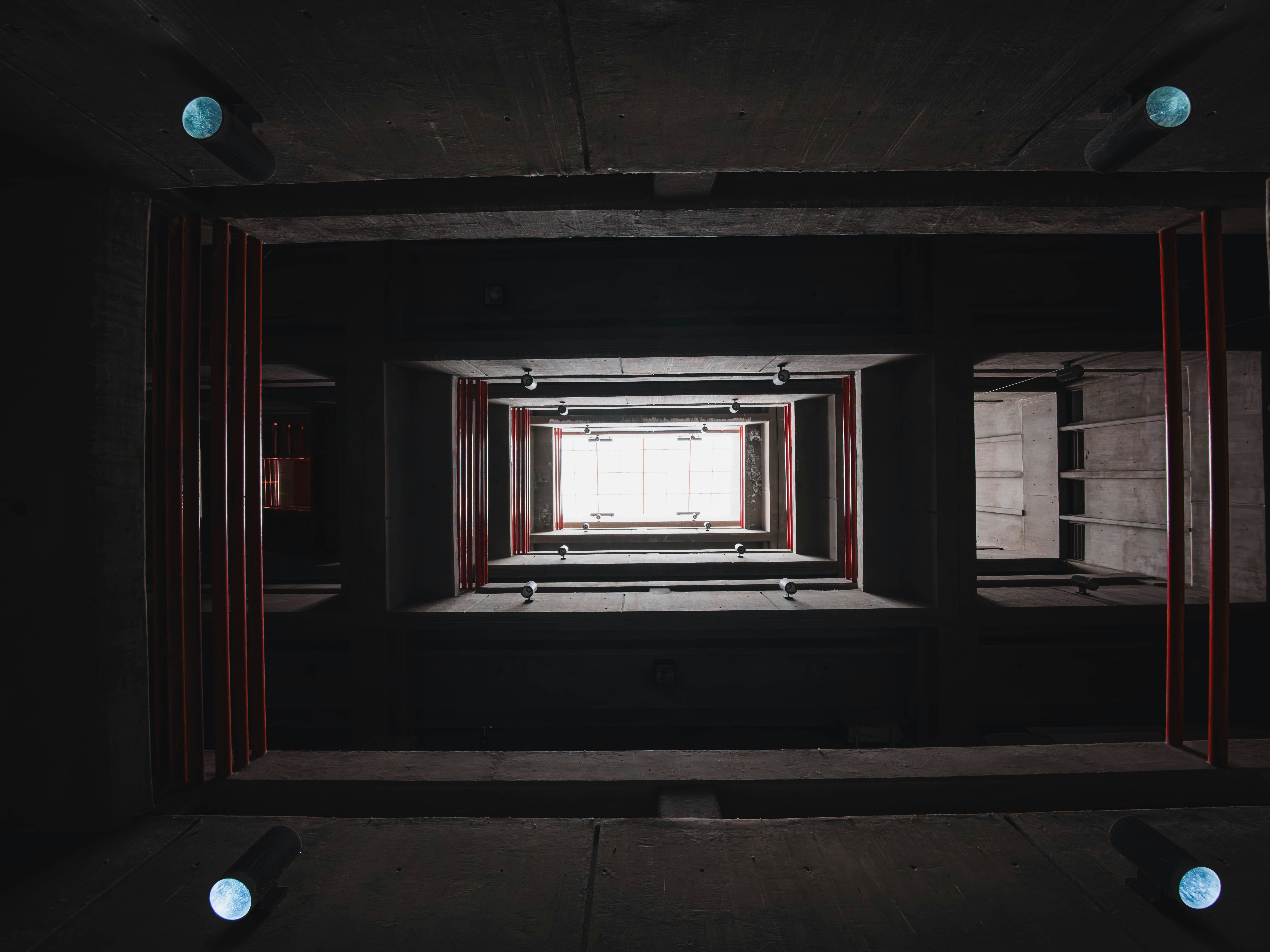 Infinite Corridor: A Concrete Downward View into Light