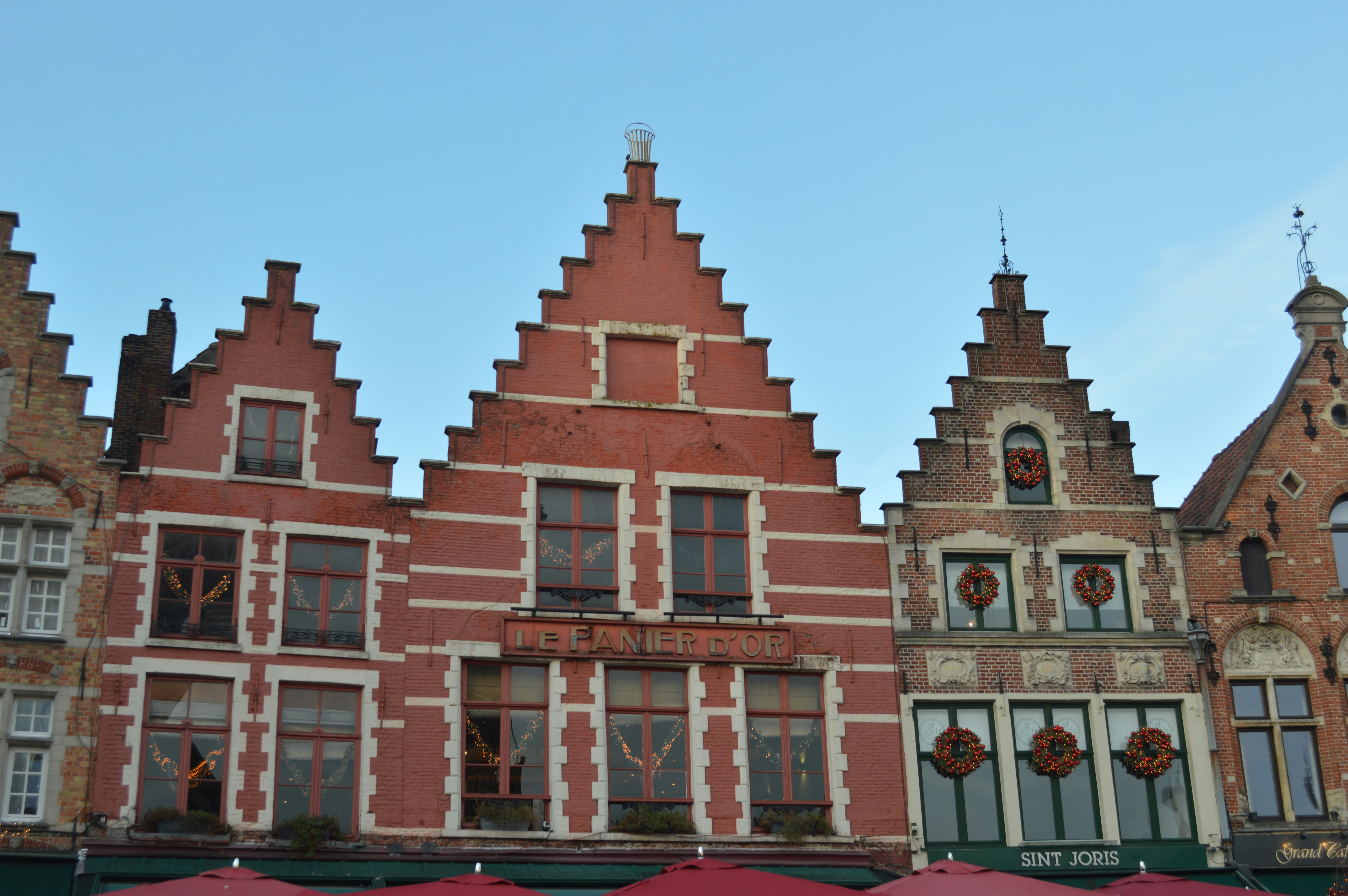 Brick Gables of a Flemish Facade Row