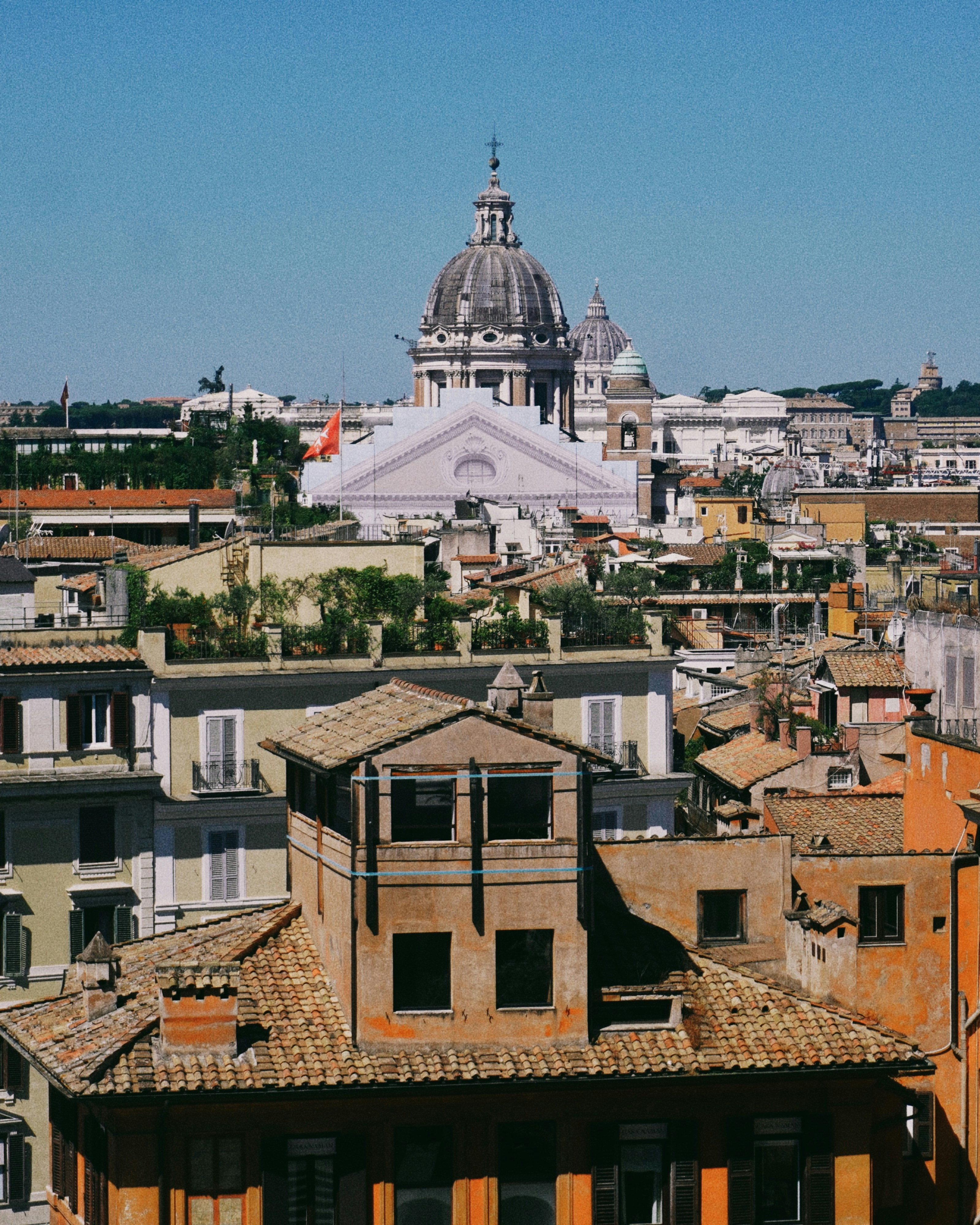 Dome above the rooftops: a Roman skyline with a grand cupola