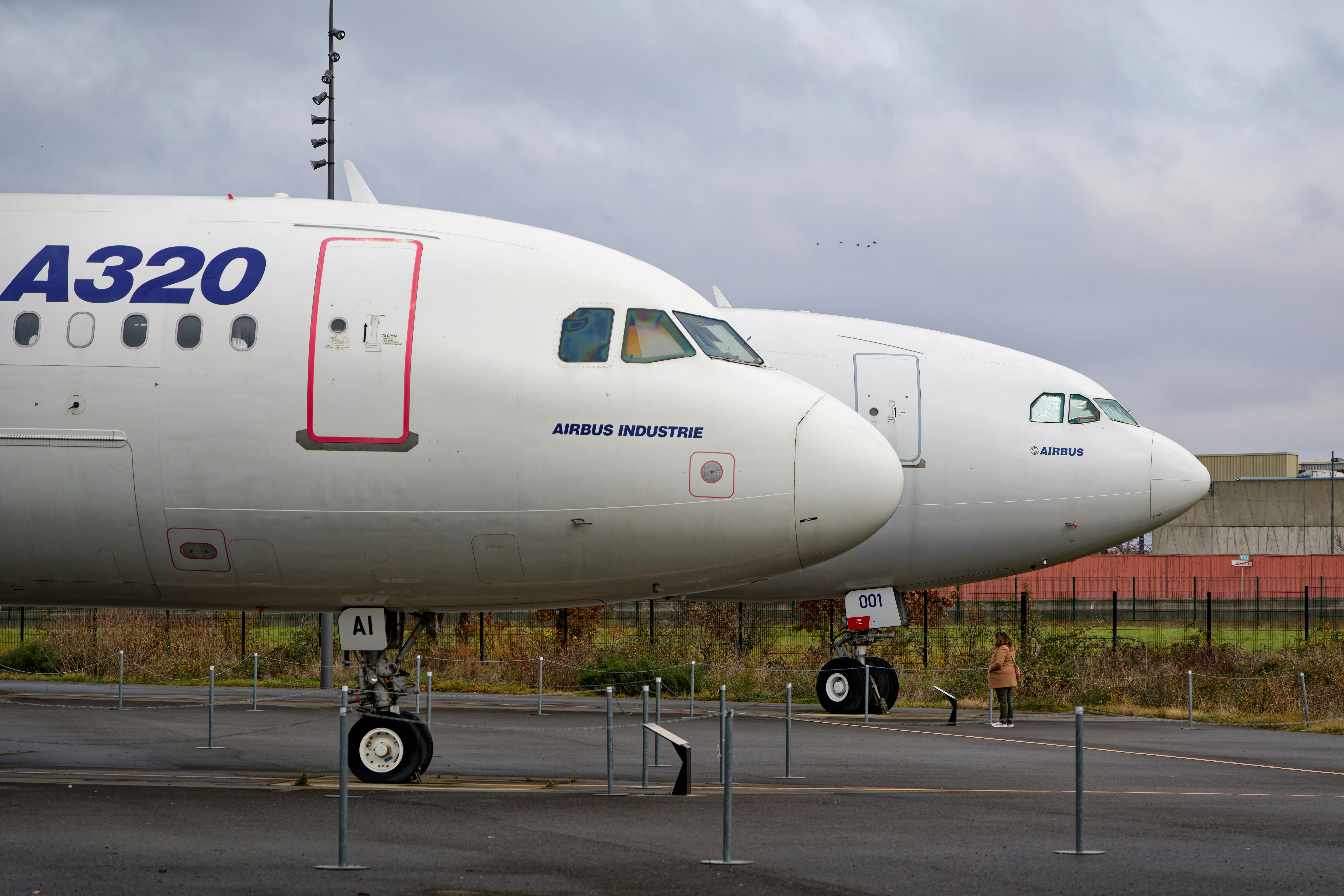Twin Nose Profiles: A320 Grounded on a Quiet Apron
