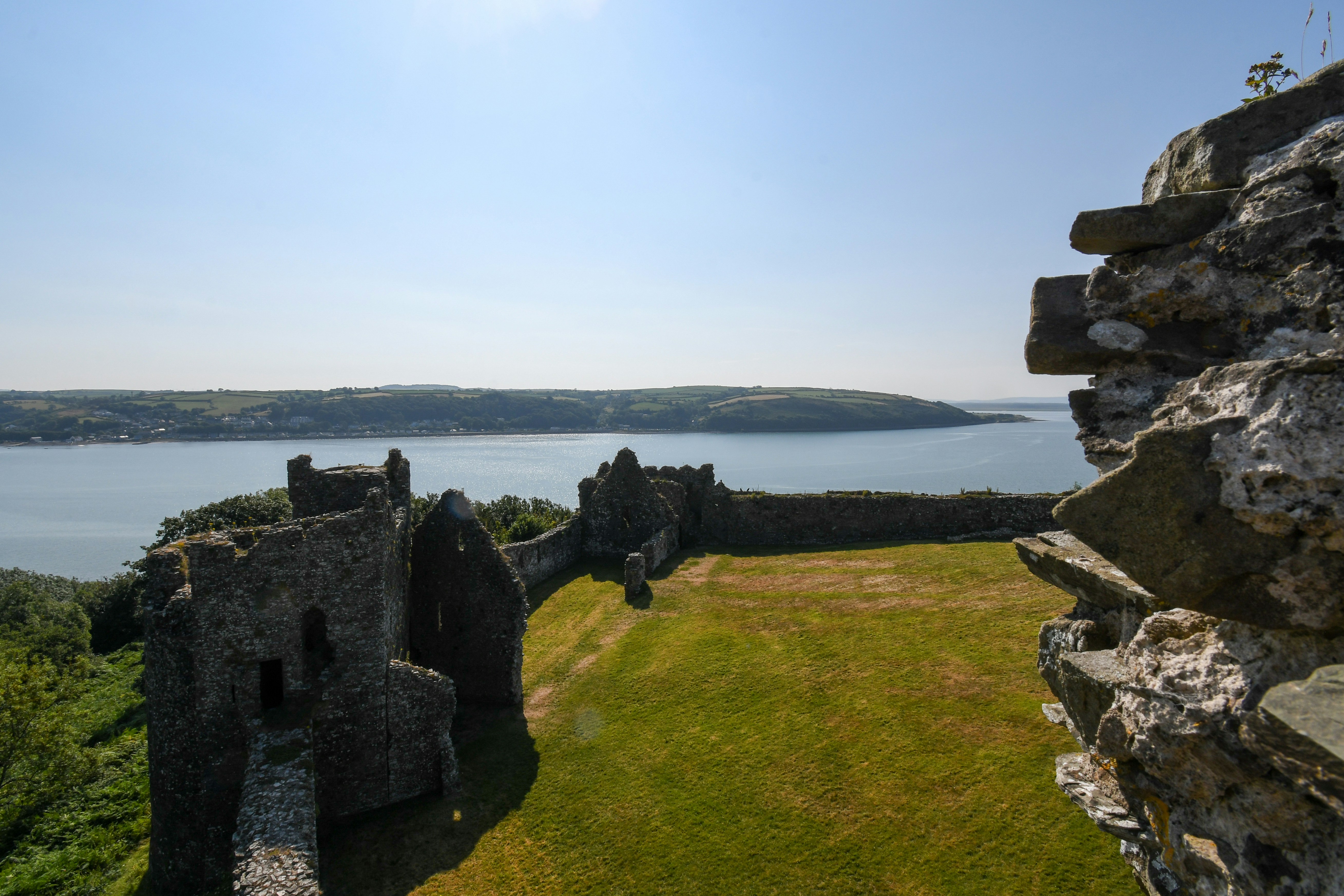 Ruin Walls Overlooking a Quiet Cove