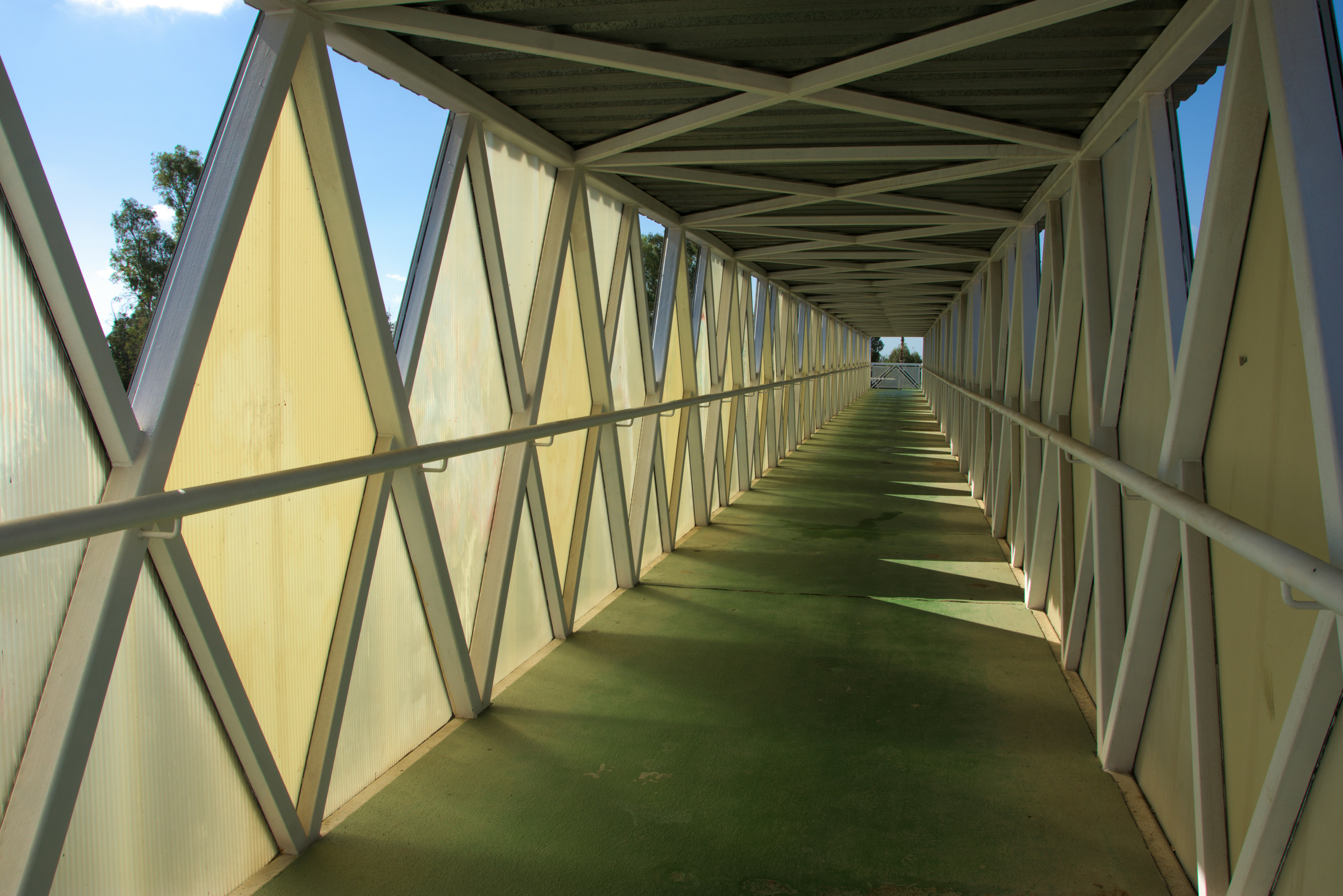 Lightened Passage: A Geometric Walk Through Glass and Steel