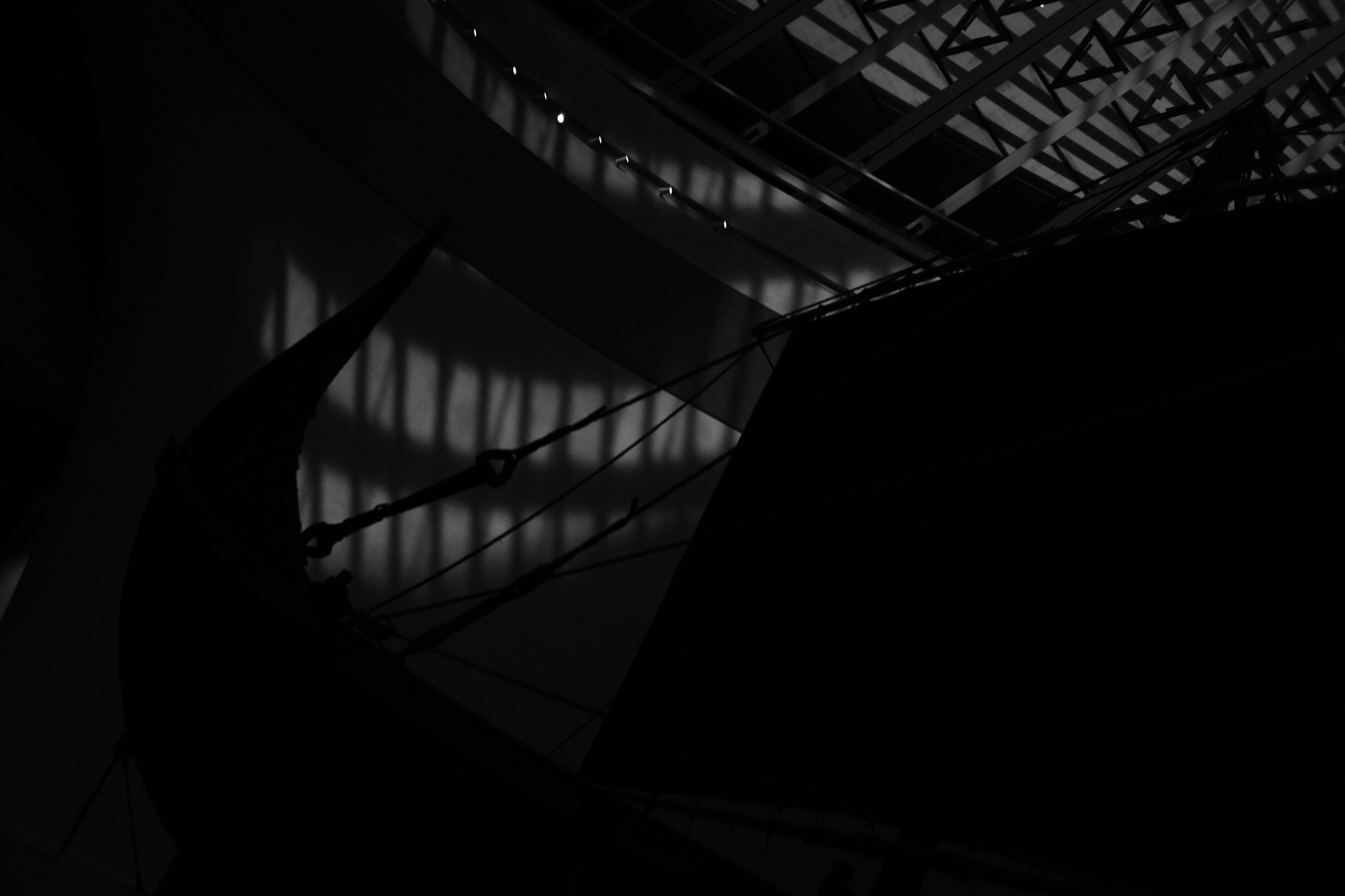 Silent Geometry: An Abstract Monolith in Dim Light