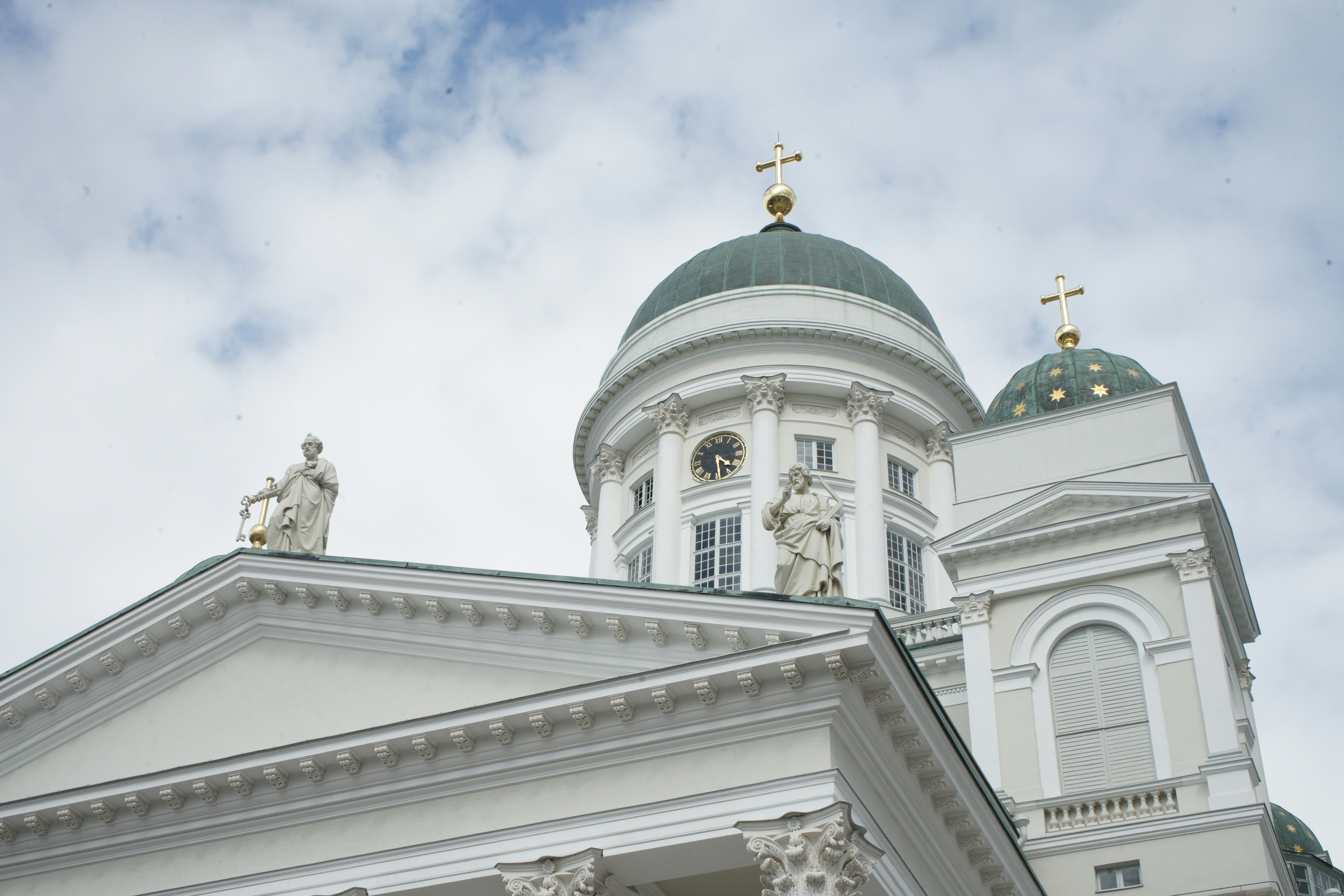 Domed Cathedral Rooftop Arches Reach Toward the Sky