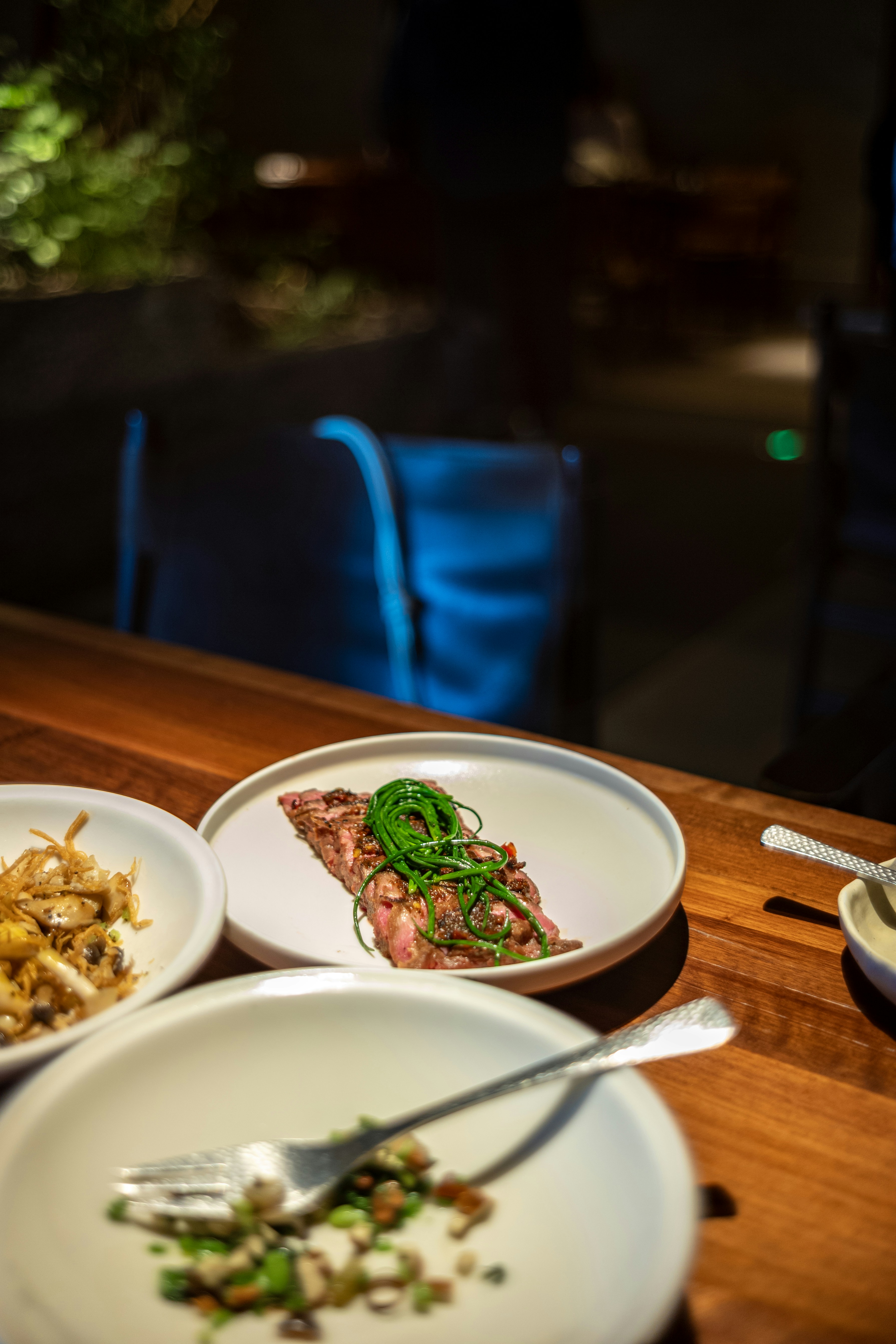 Culinary Snap: Seared Steak on a Warm Wooden Table