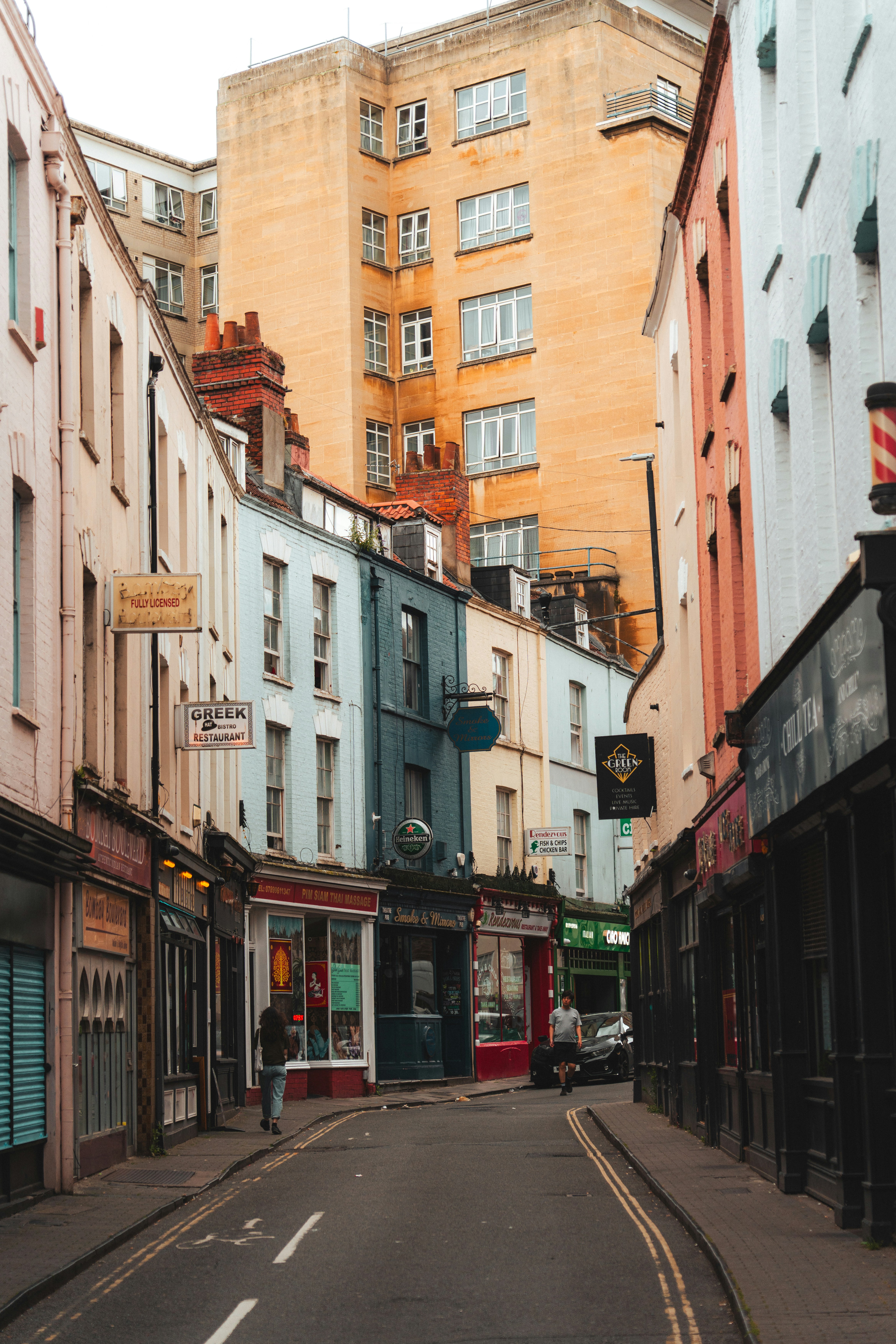 Color-washed Street Canyon