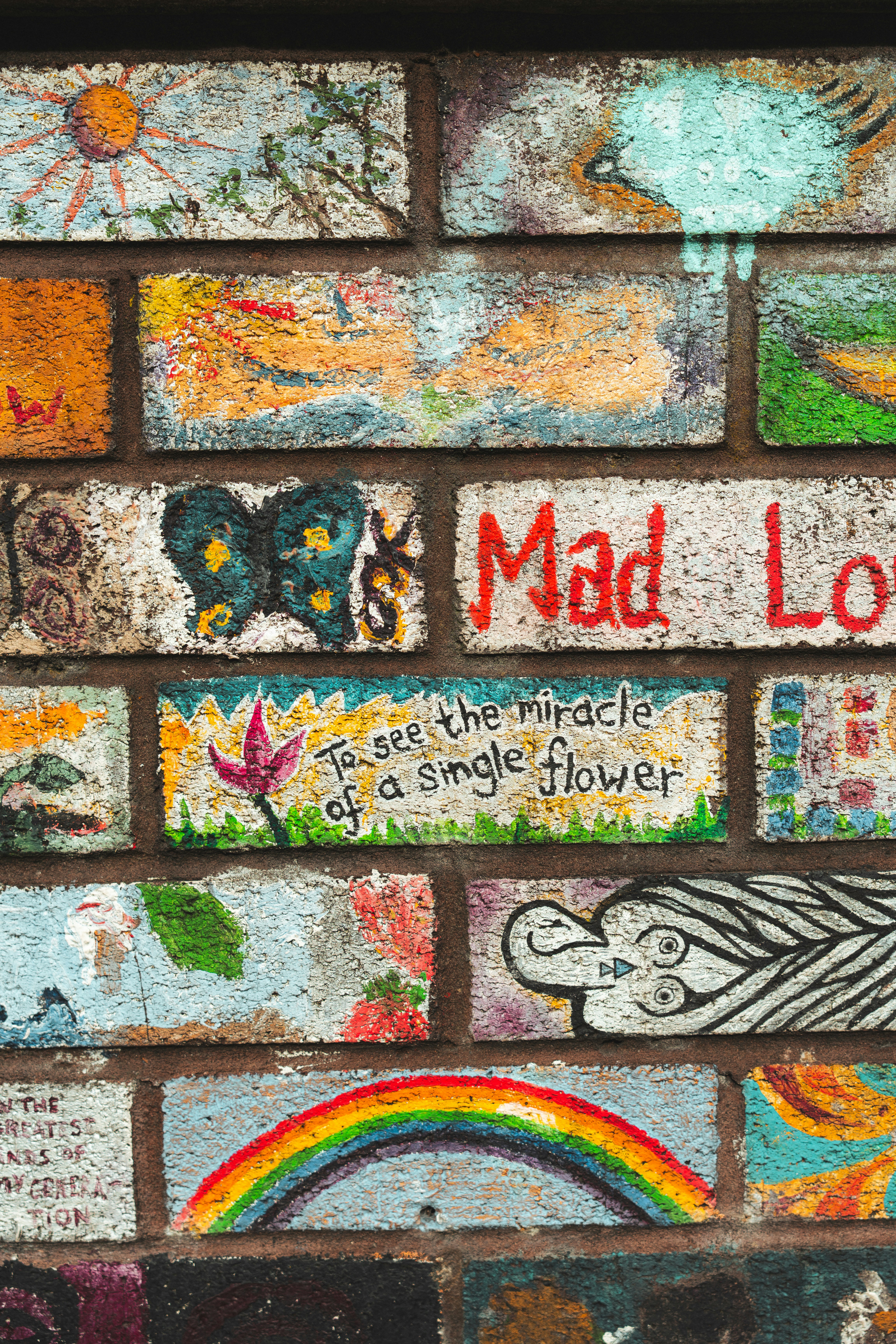 Brick Mosaic of Wishes: A Graffiti Quilt of Color and Wordplay