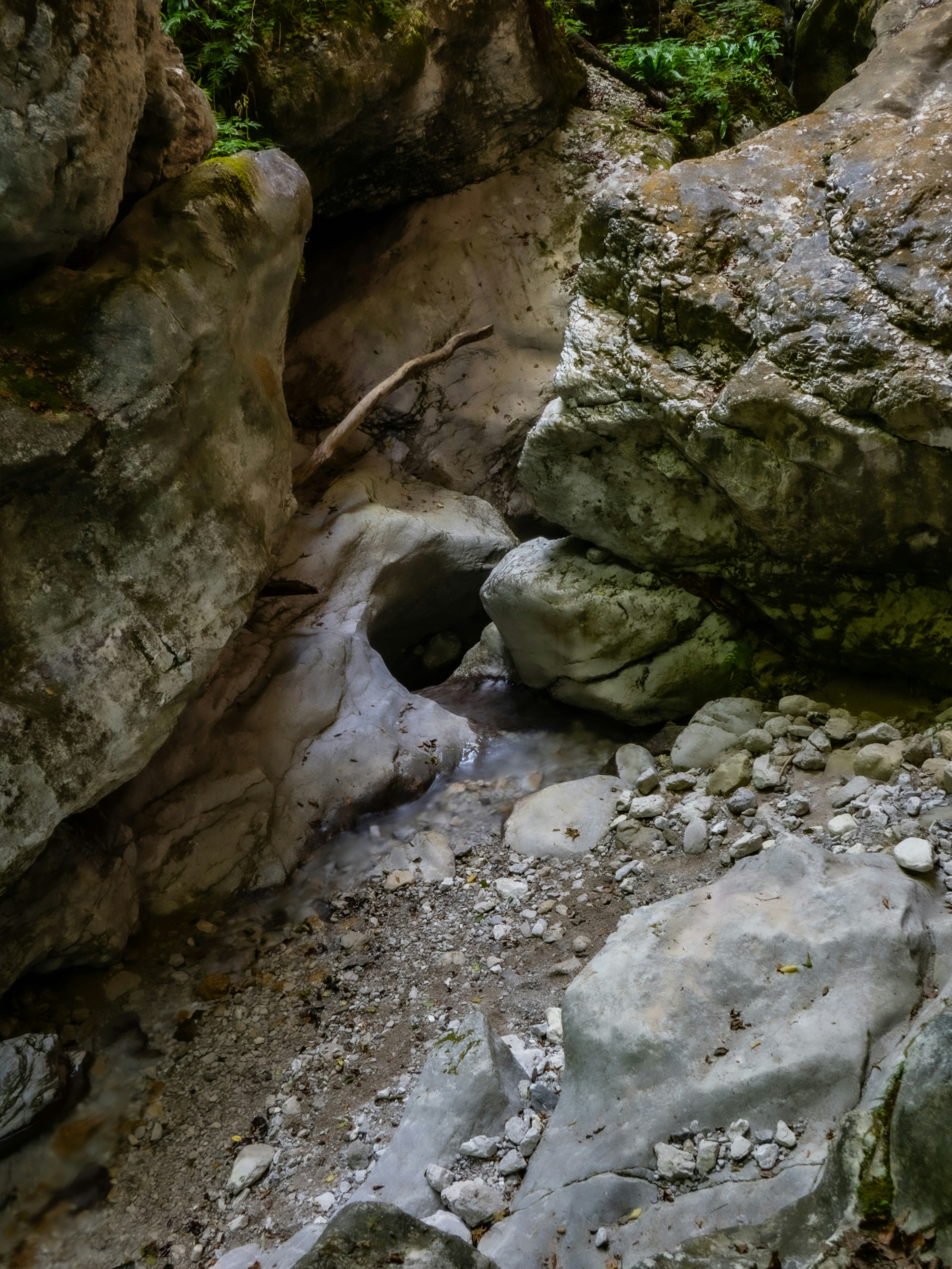 A Quiet Hollow: Light Dances on Weathered Stone