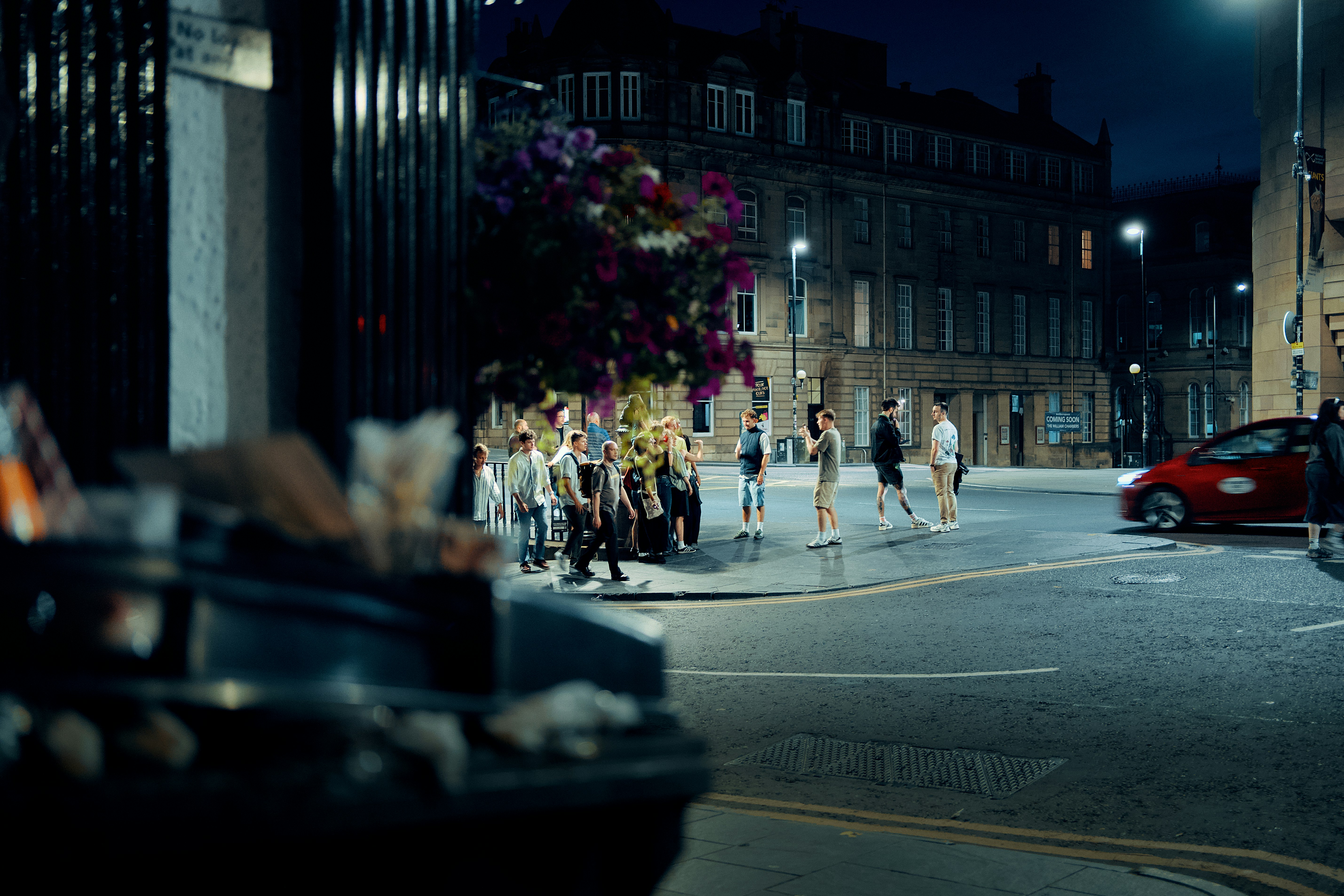 Night Street Assembly: A Quiet Gathering Beneath City Lights