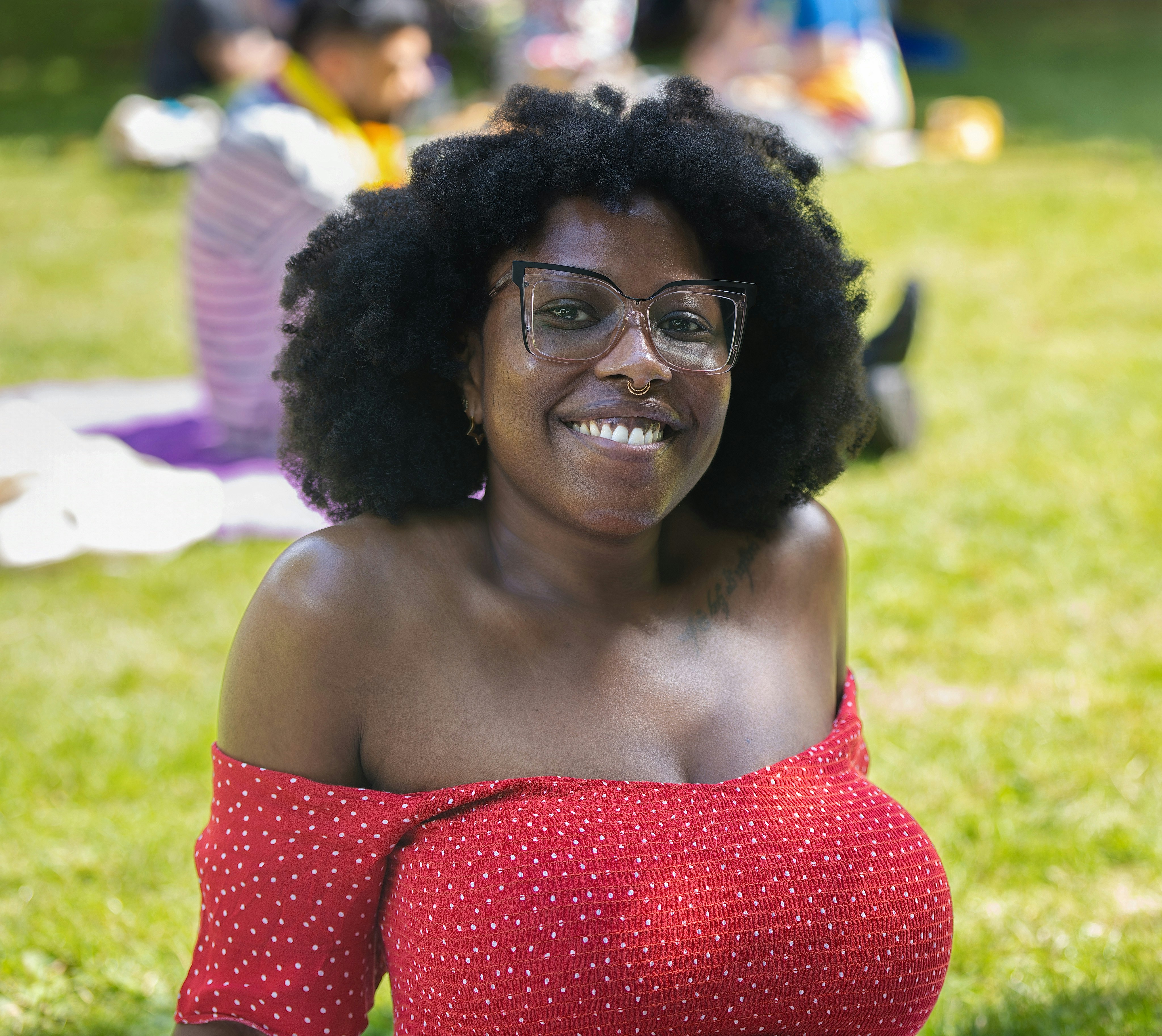 Sunlit Smile: A Portrait in Picnic Light