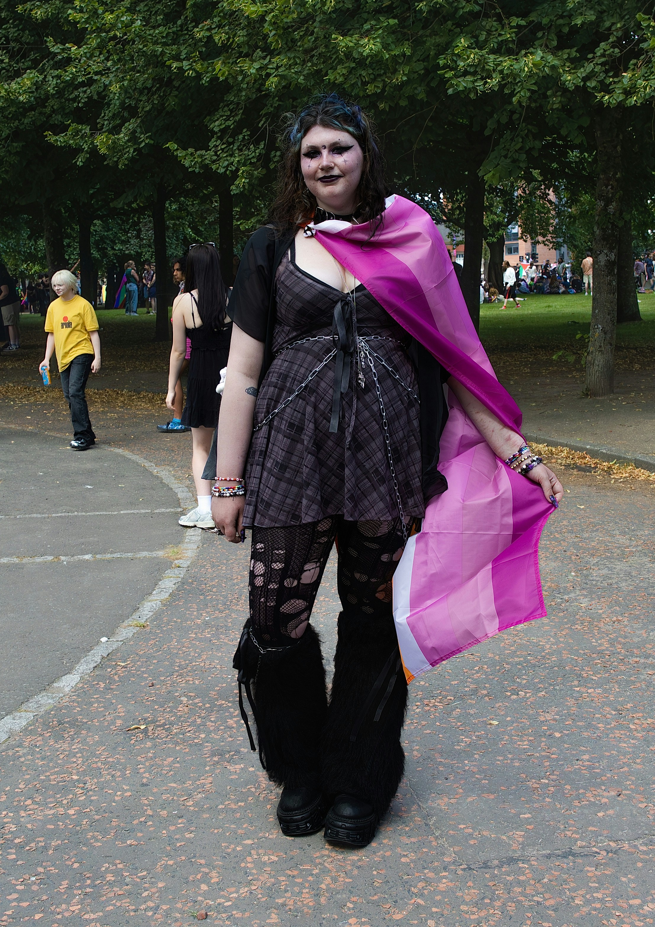 Gothic Pride: A Bold Portrait at the Park