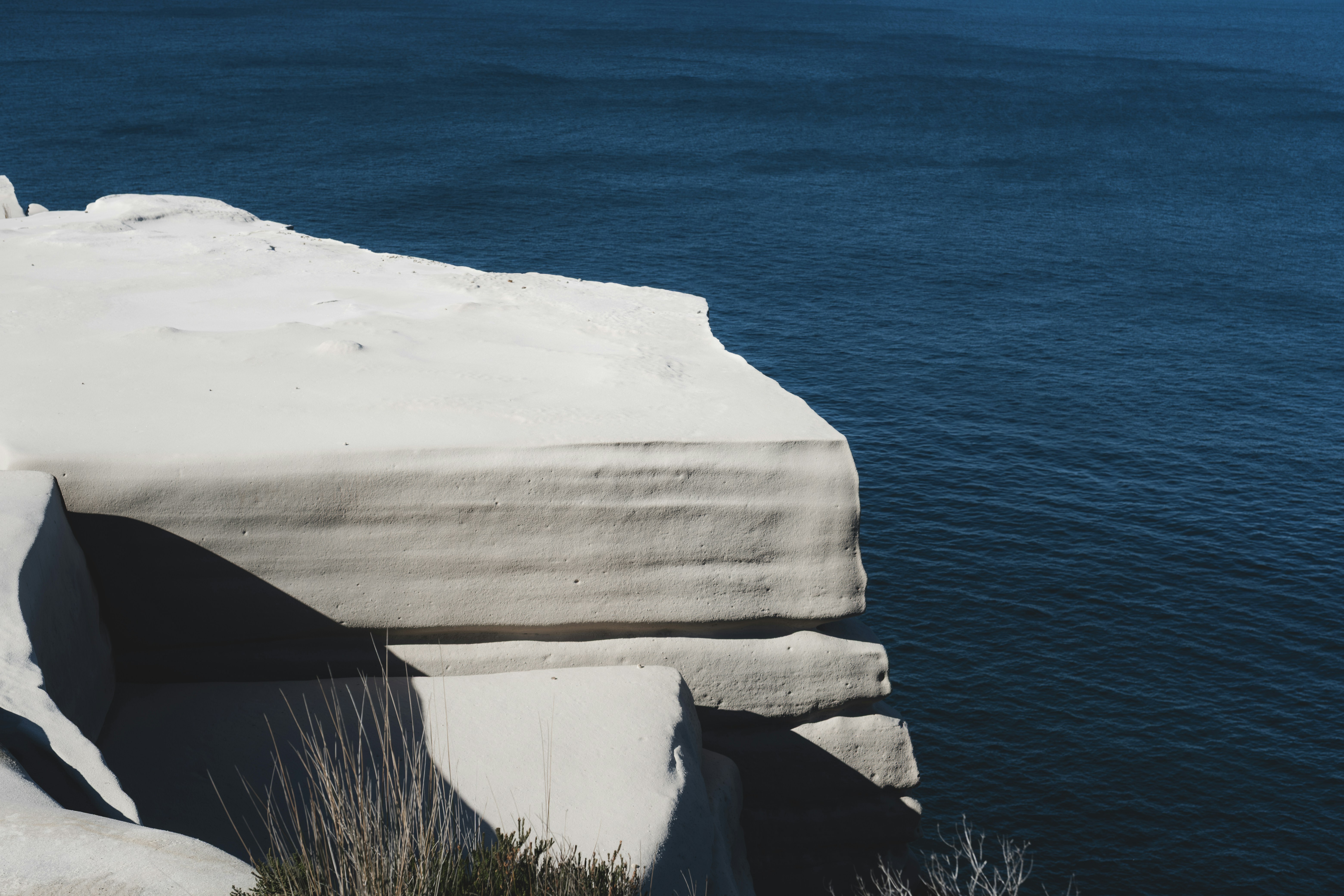 White Cliff Overlook Along a Quiet Sea