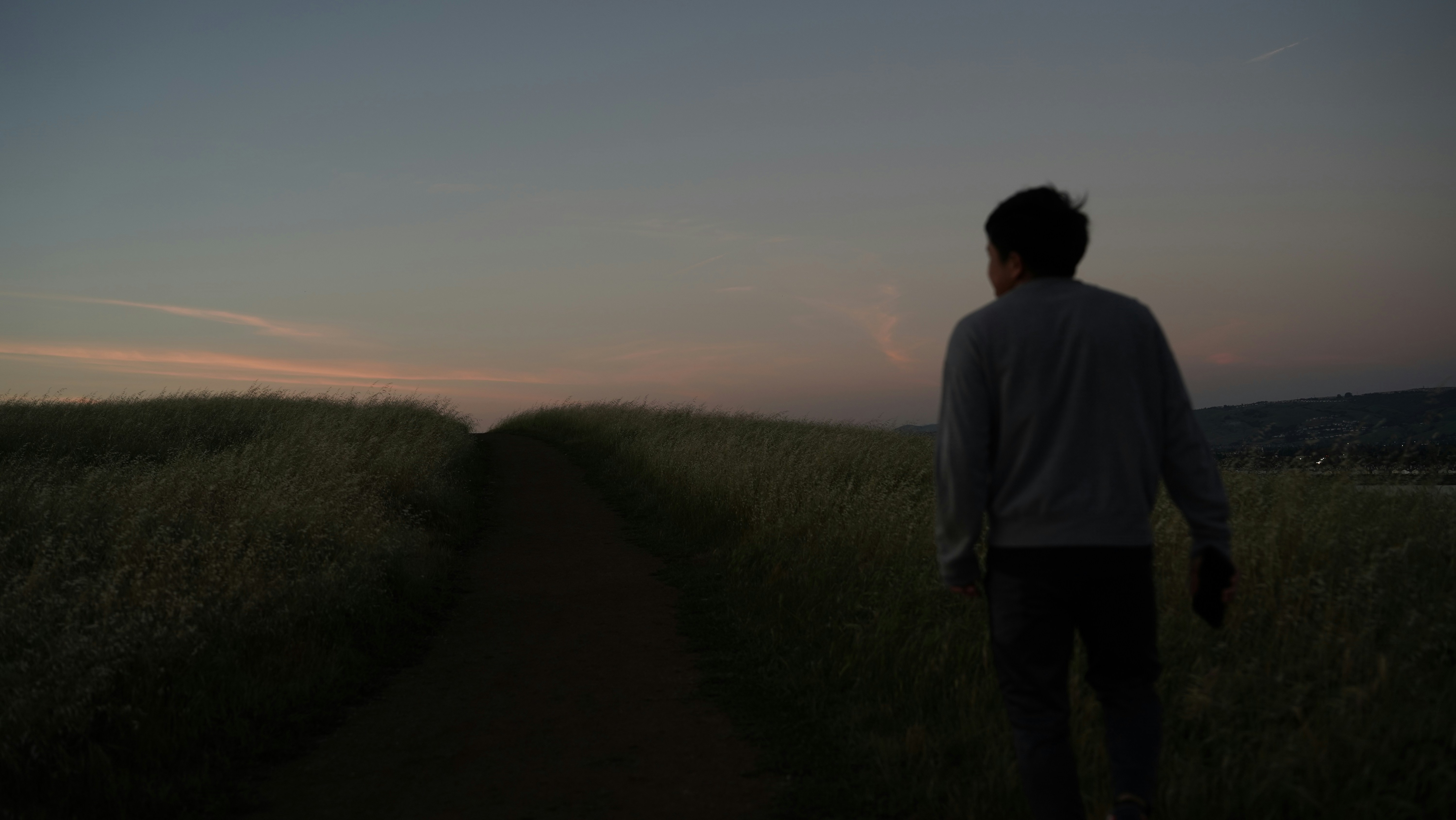 Evening Walk into The Quiet Horizon