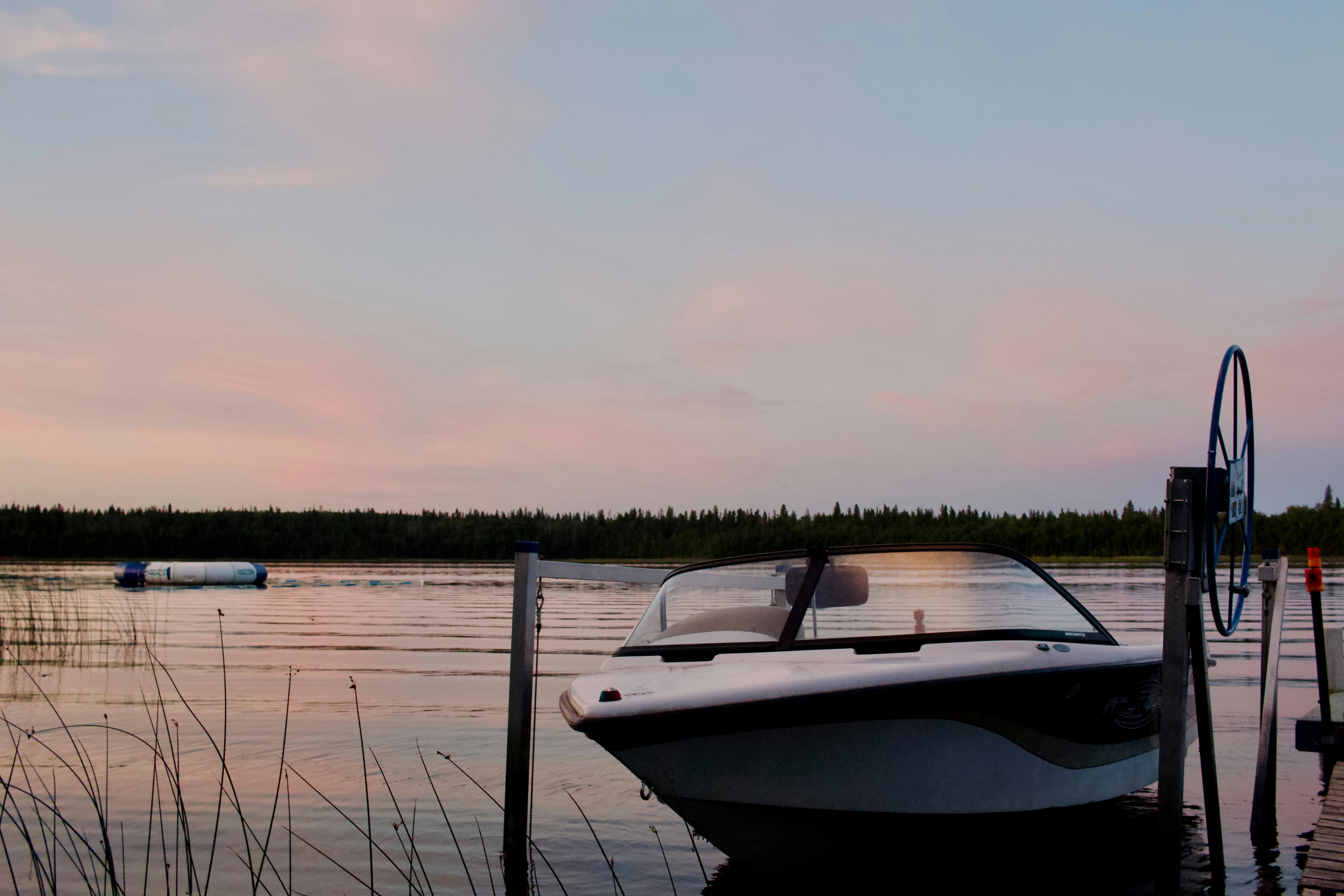 Boat at the Quiet Dusk Dock