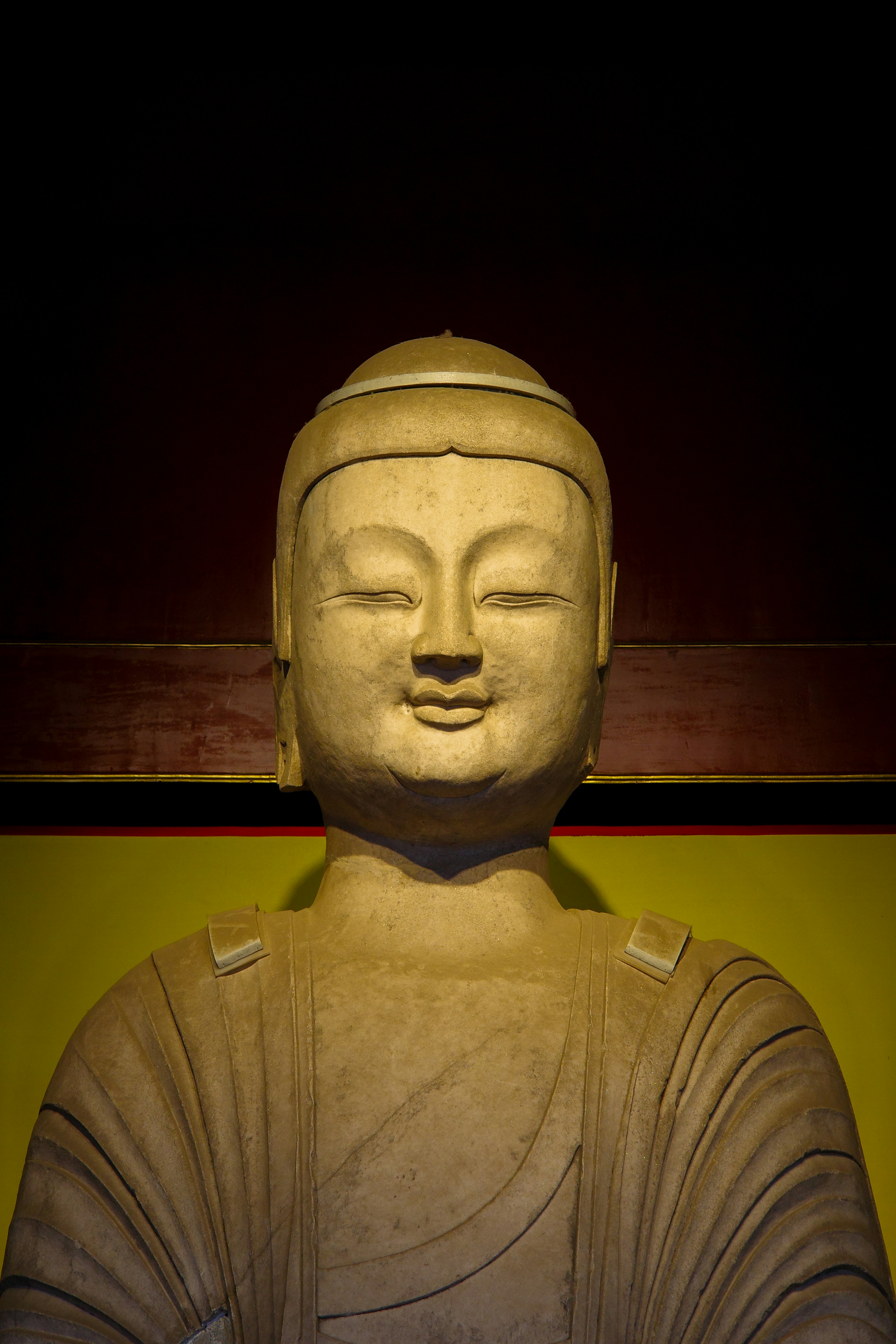 Serene Head and Shoulders: A Quiet Buddha