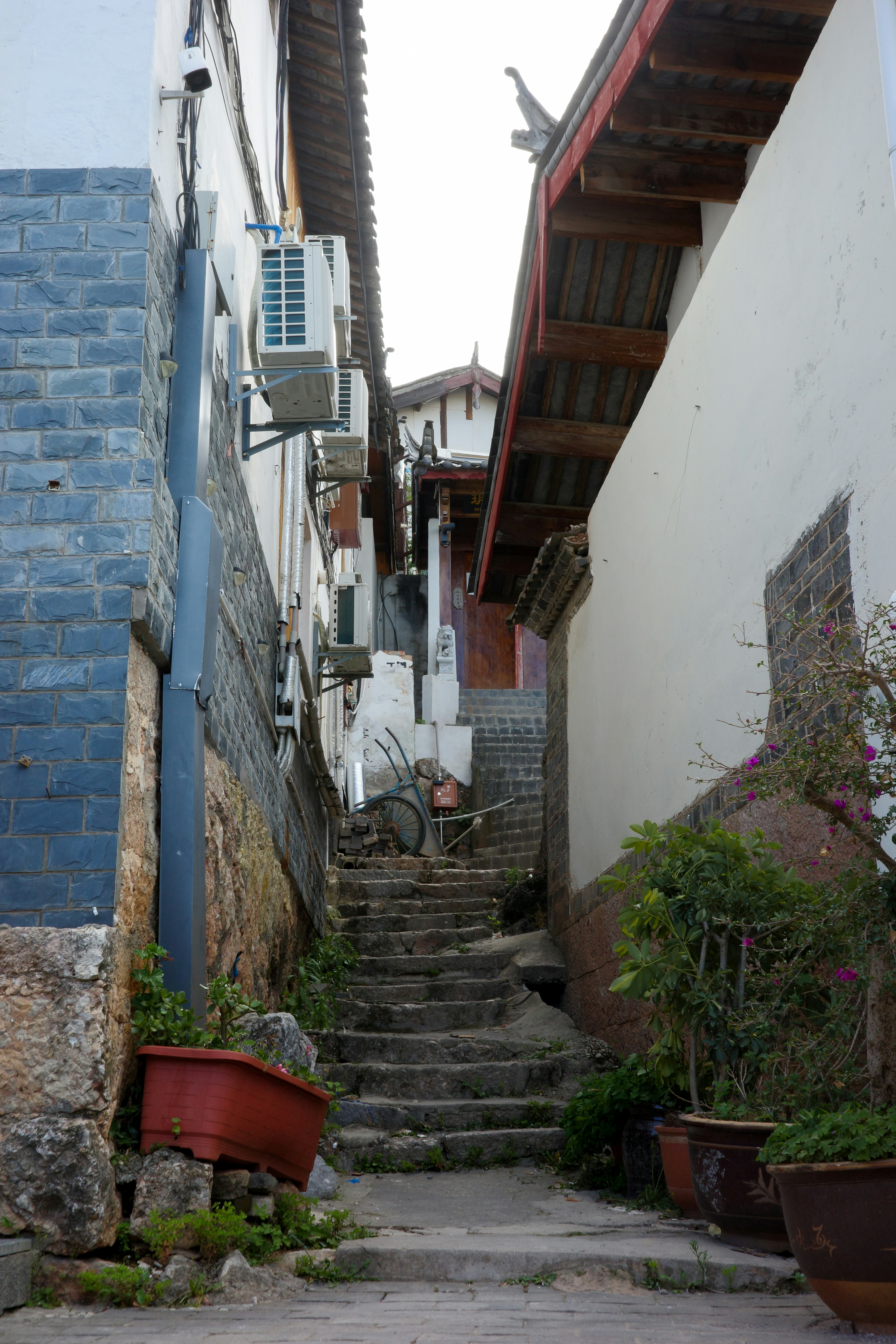 Stone Staircase Through a Quiet Alpine Alley