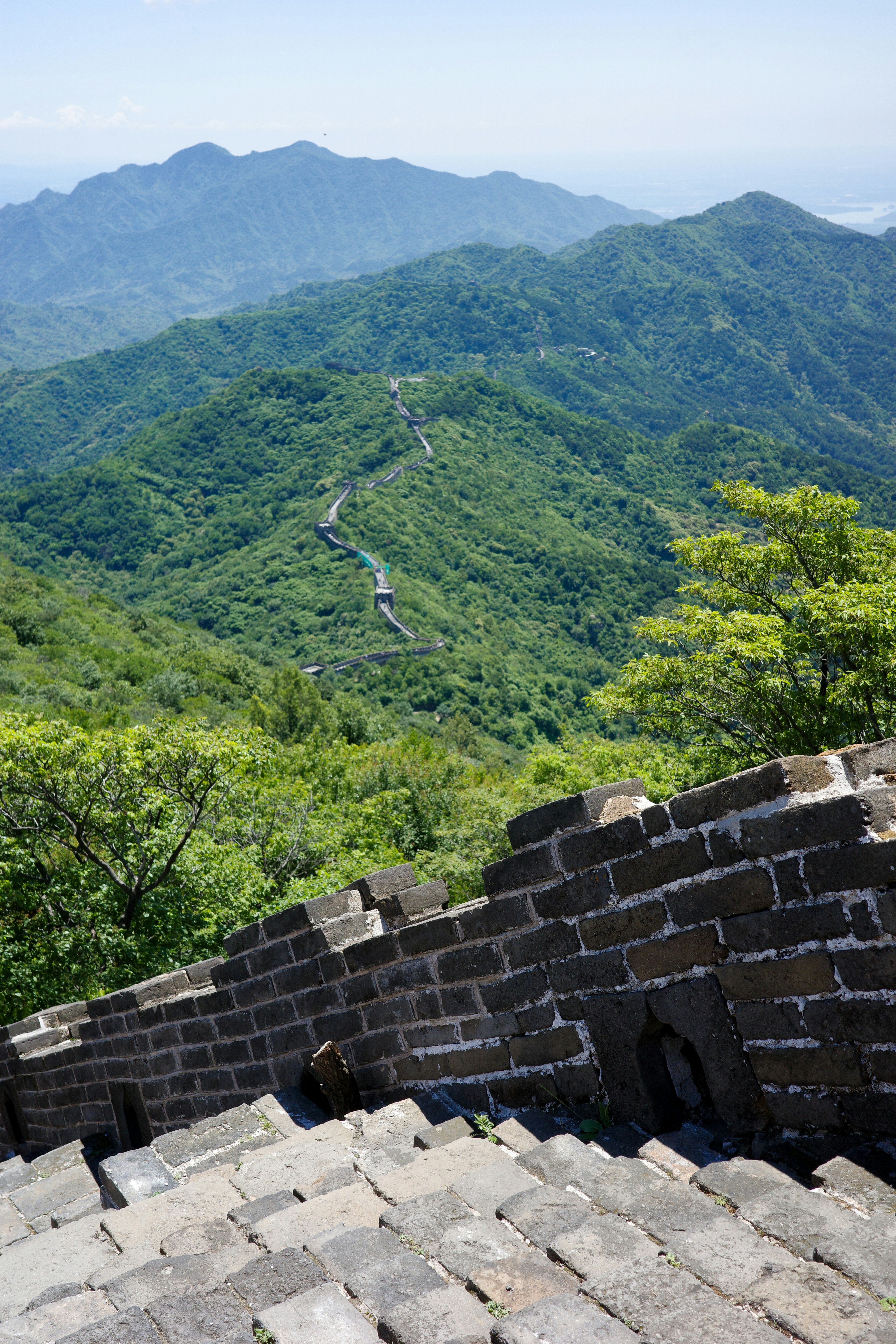 Stone Staircase Weaving Through Emerald Peaks
