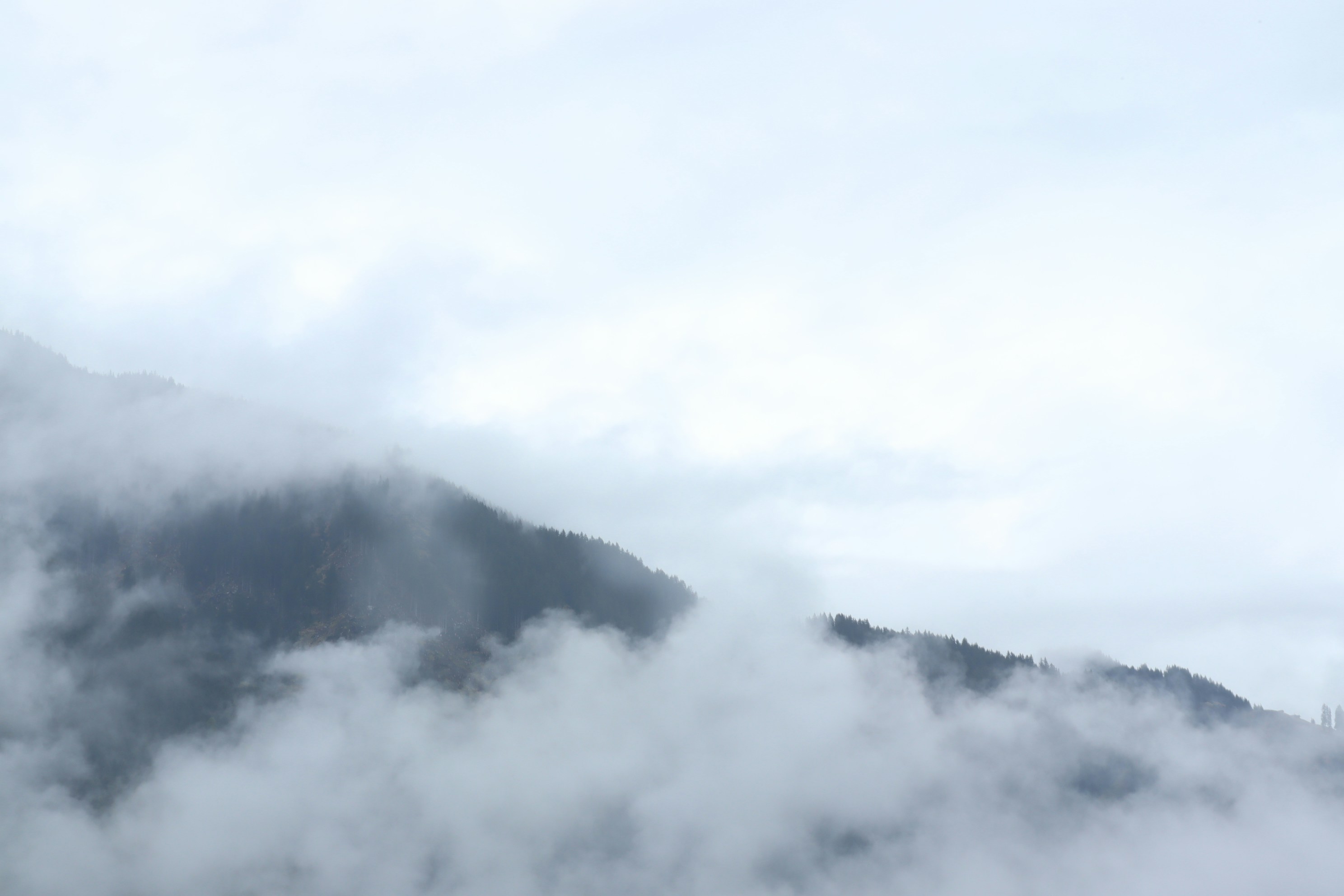 Mist-cloaked Ridge Above Quiet Valleys