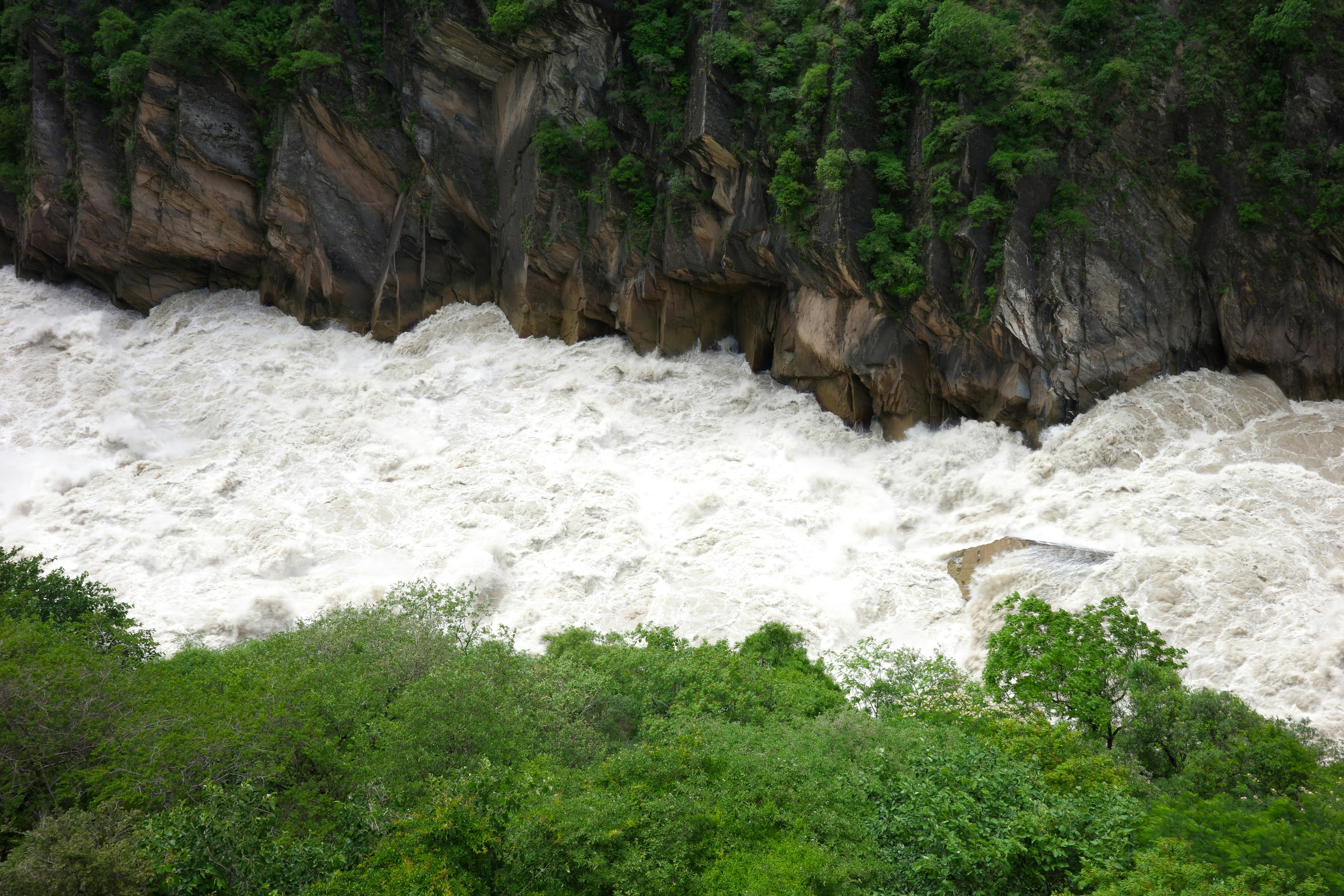 Raging Whitewater meets rugged cliff edge