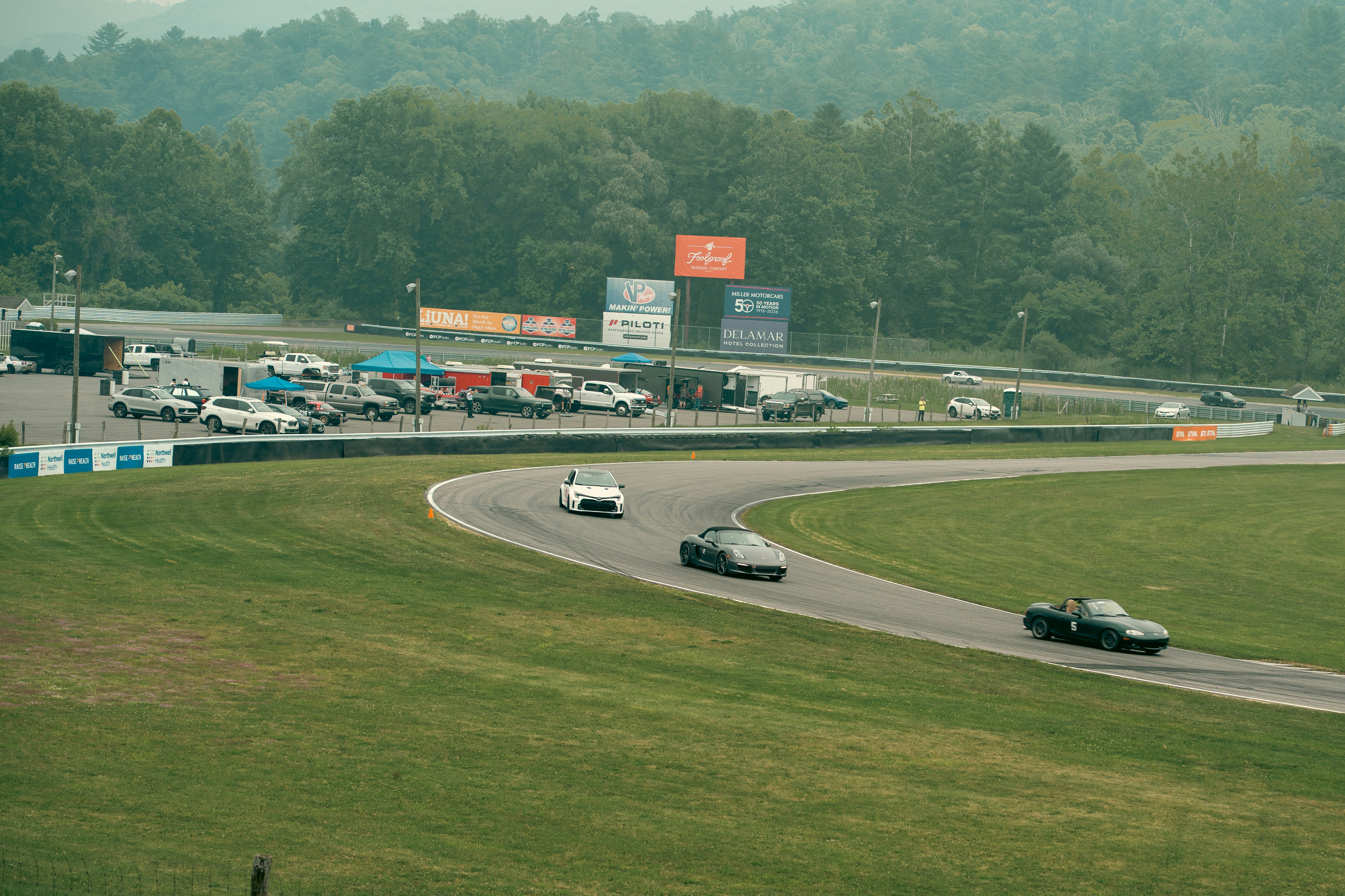 Curved Raceway in Soft Fall Light