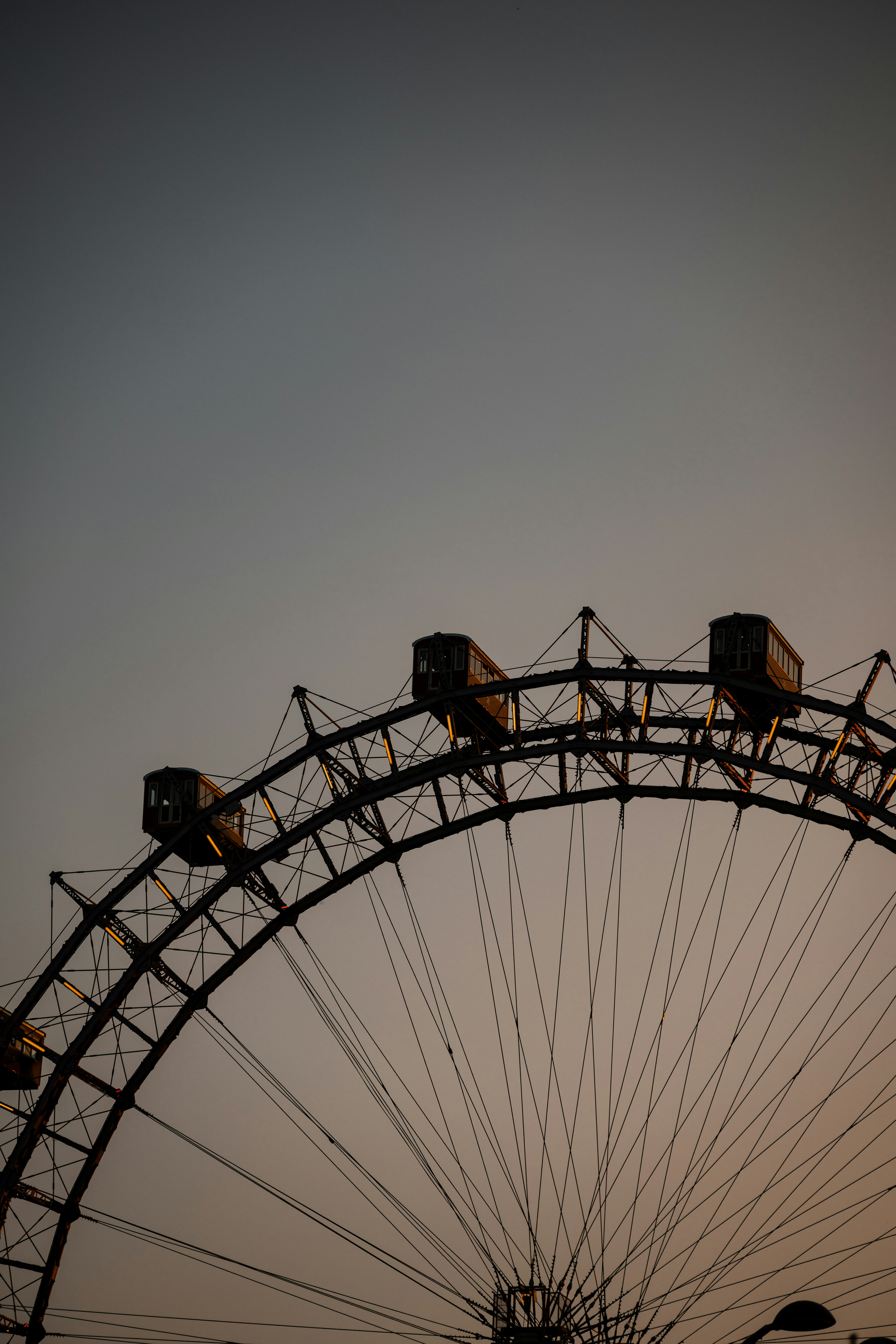 Giant Wheelline at Dusk: Cabins on the Arc