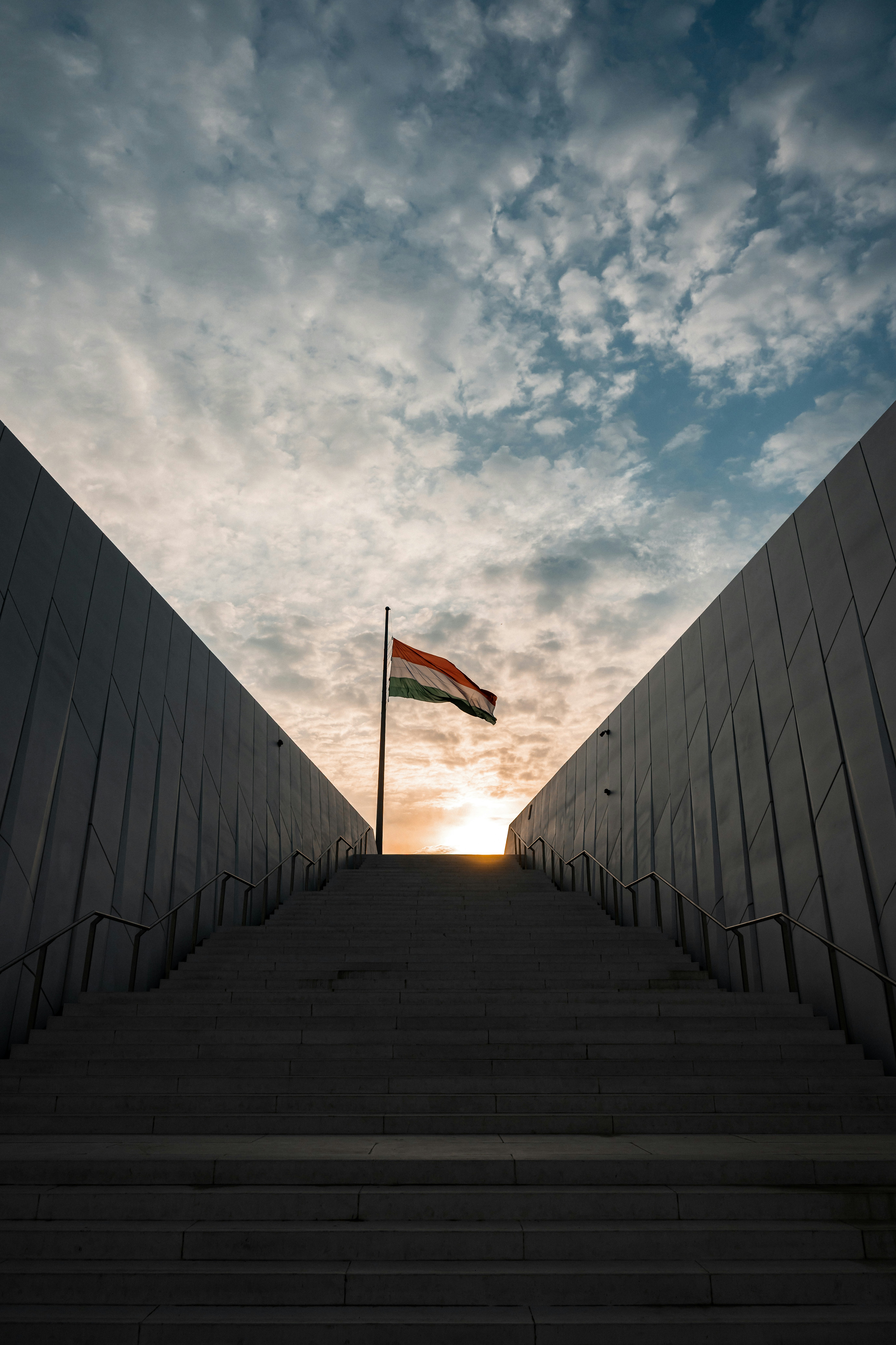 Flag at the Summit: A Stairway to Light