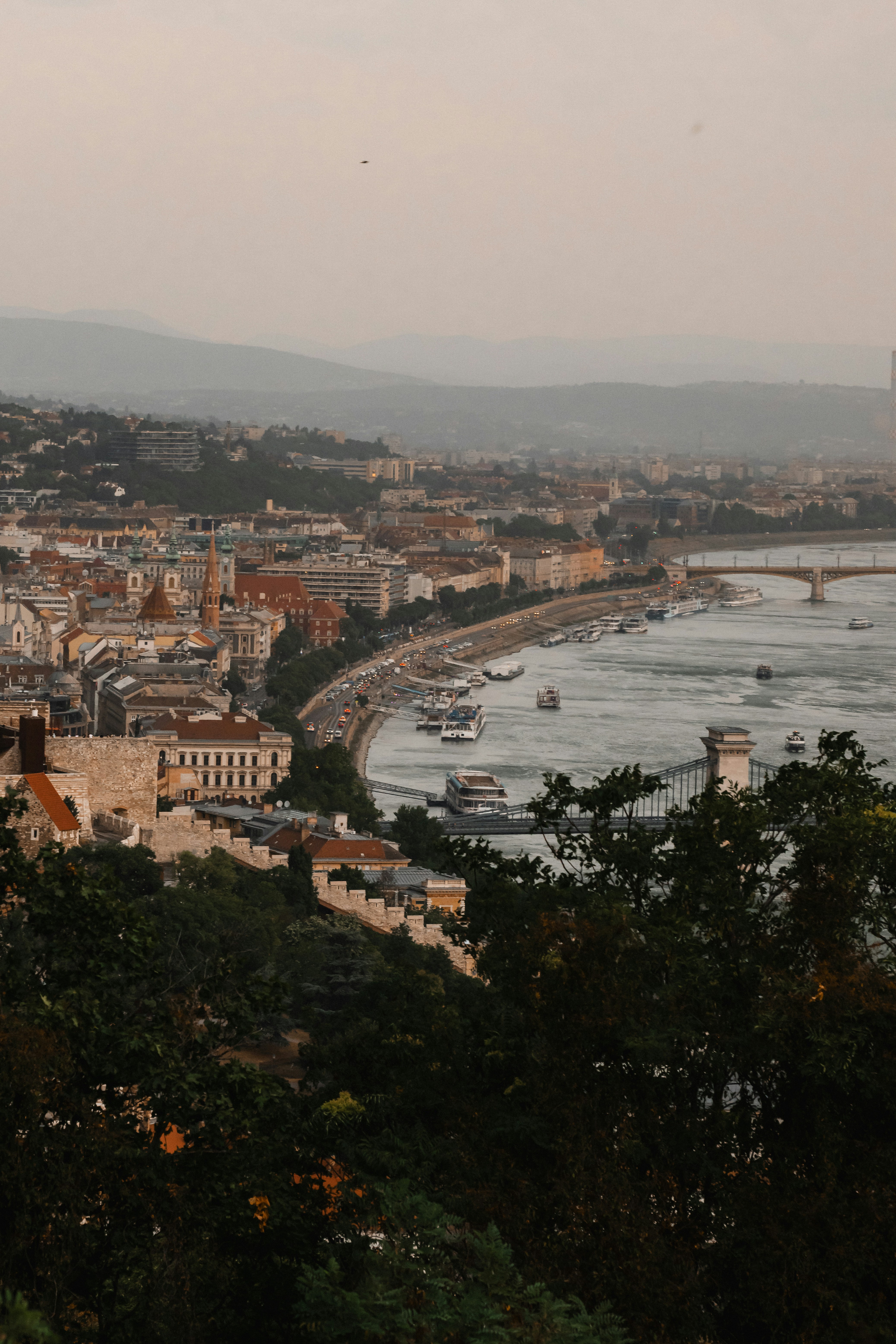 Riverside Cityscape Cascading Along the Loire at Dusk