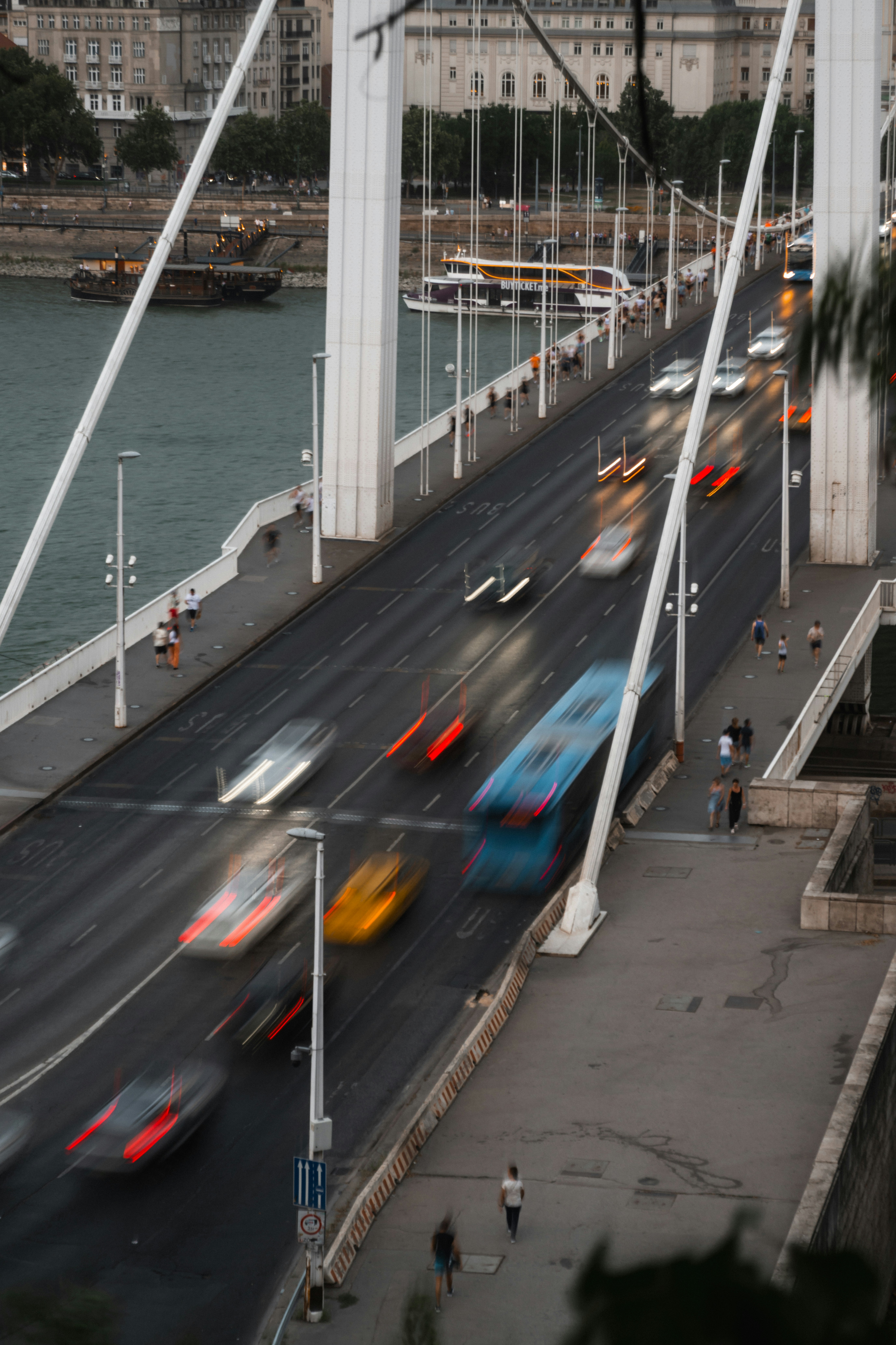 Flowing Traffic Over the Bridge: Long Exposure Street Life