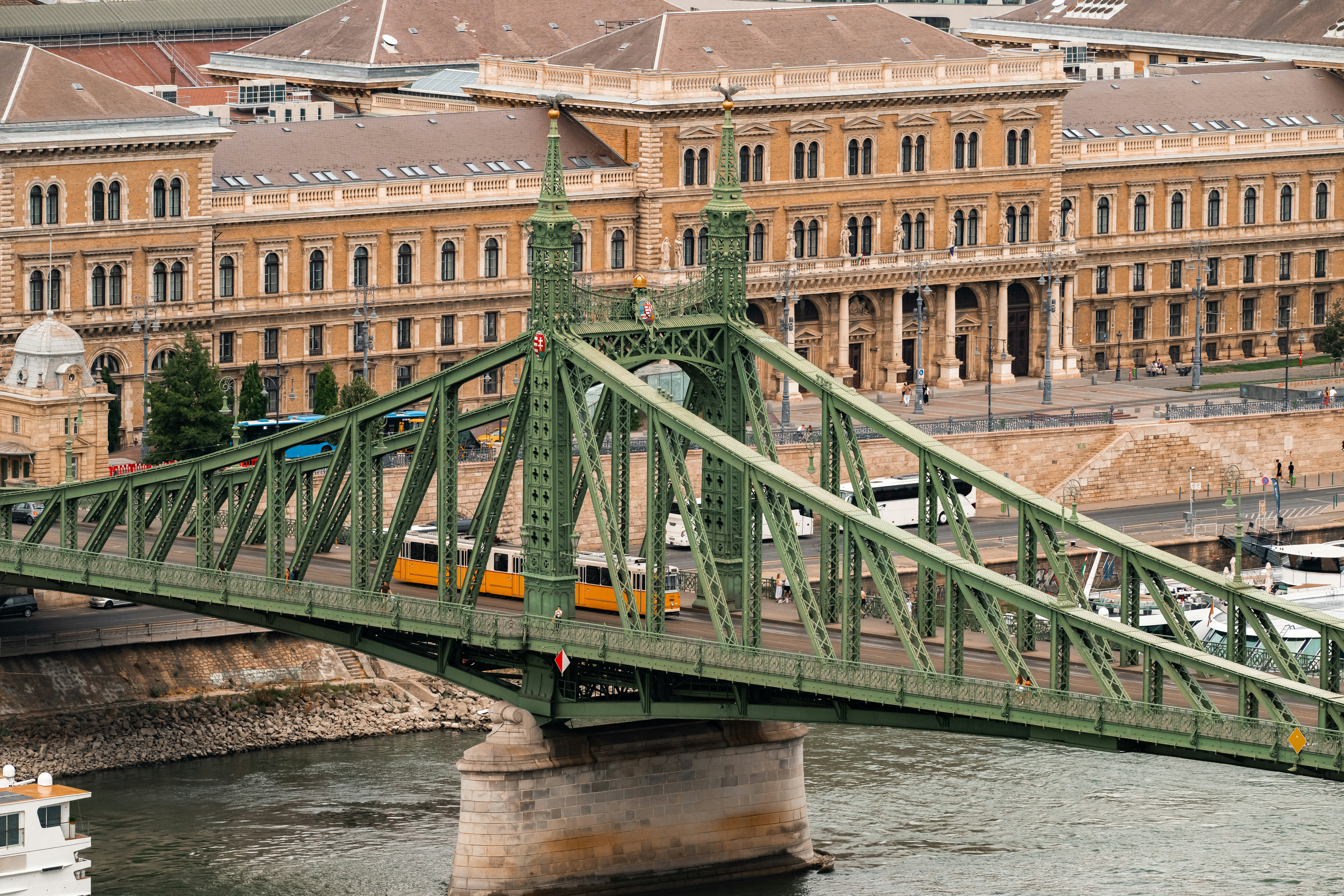 Green Truss Over the Danube: The Liberty Bridge and Adjoining Historic Facades