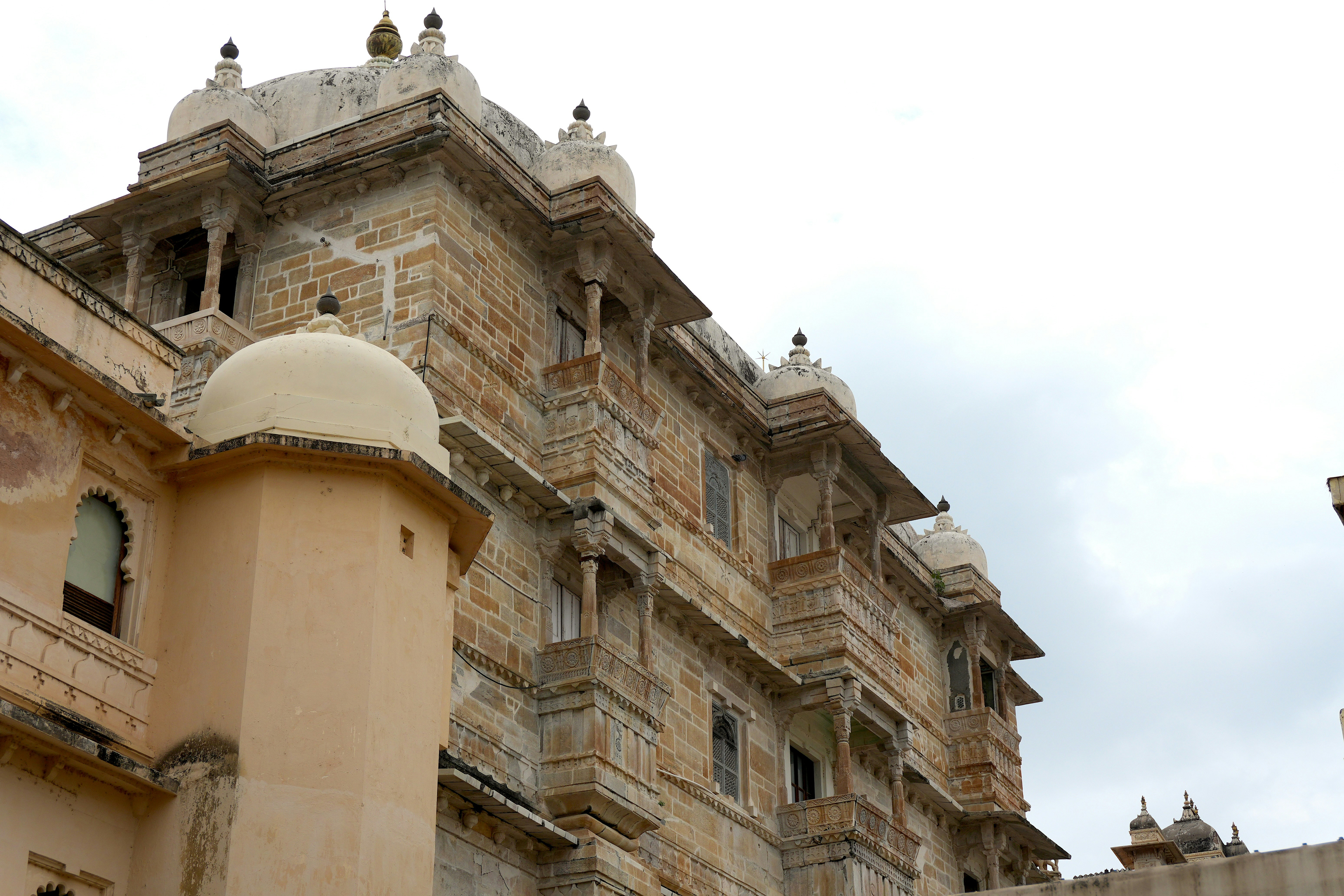 Stone Lattice and Domed Turret of an Ancient Fort