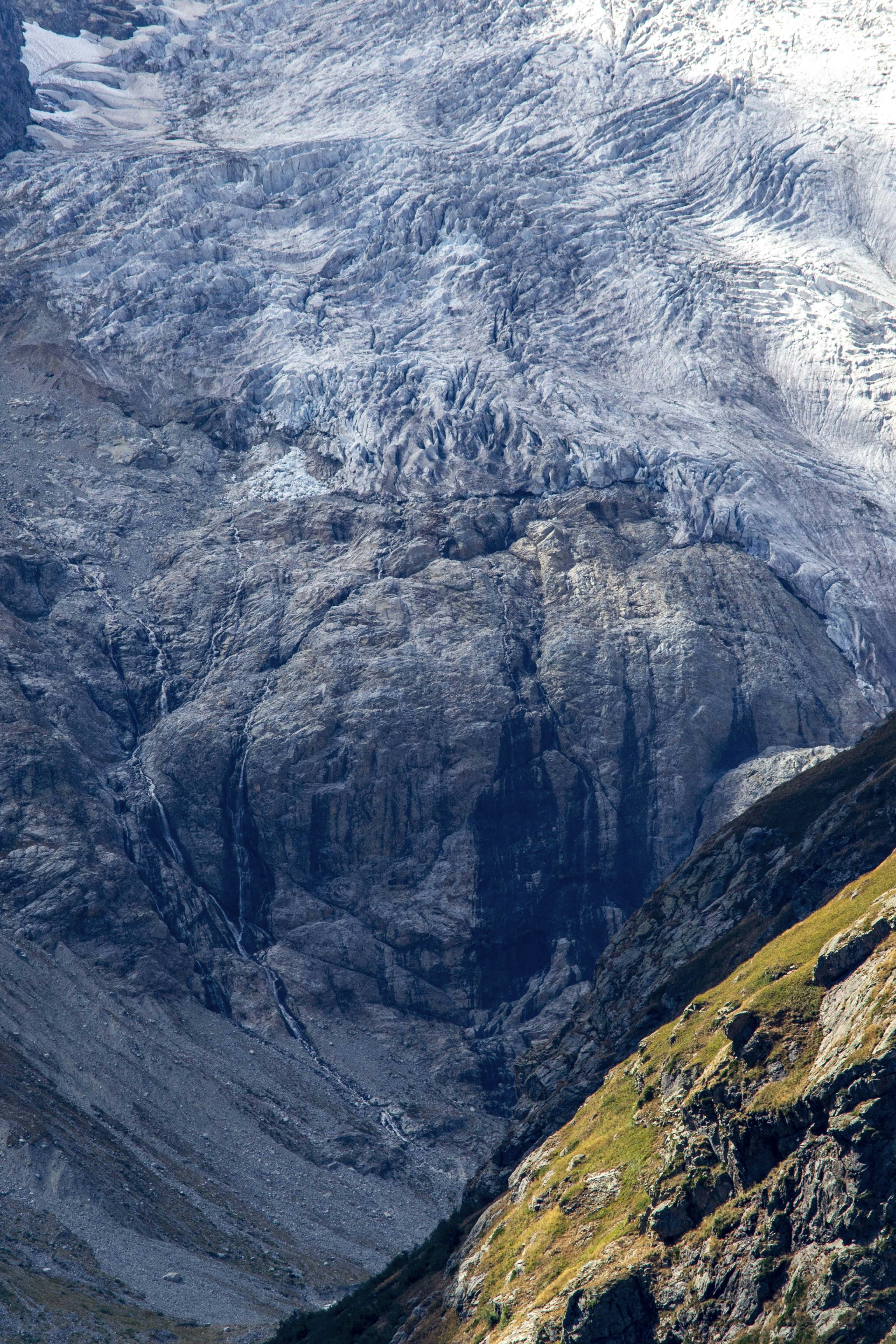 Glacial Chasm: Ice and Rock Carved by Time