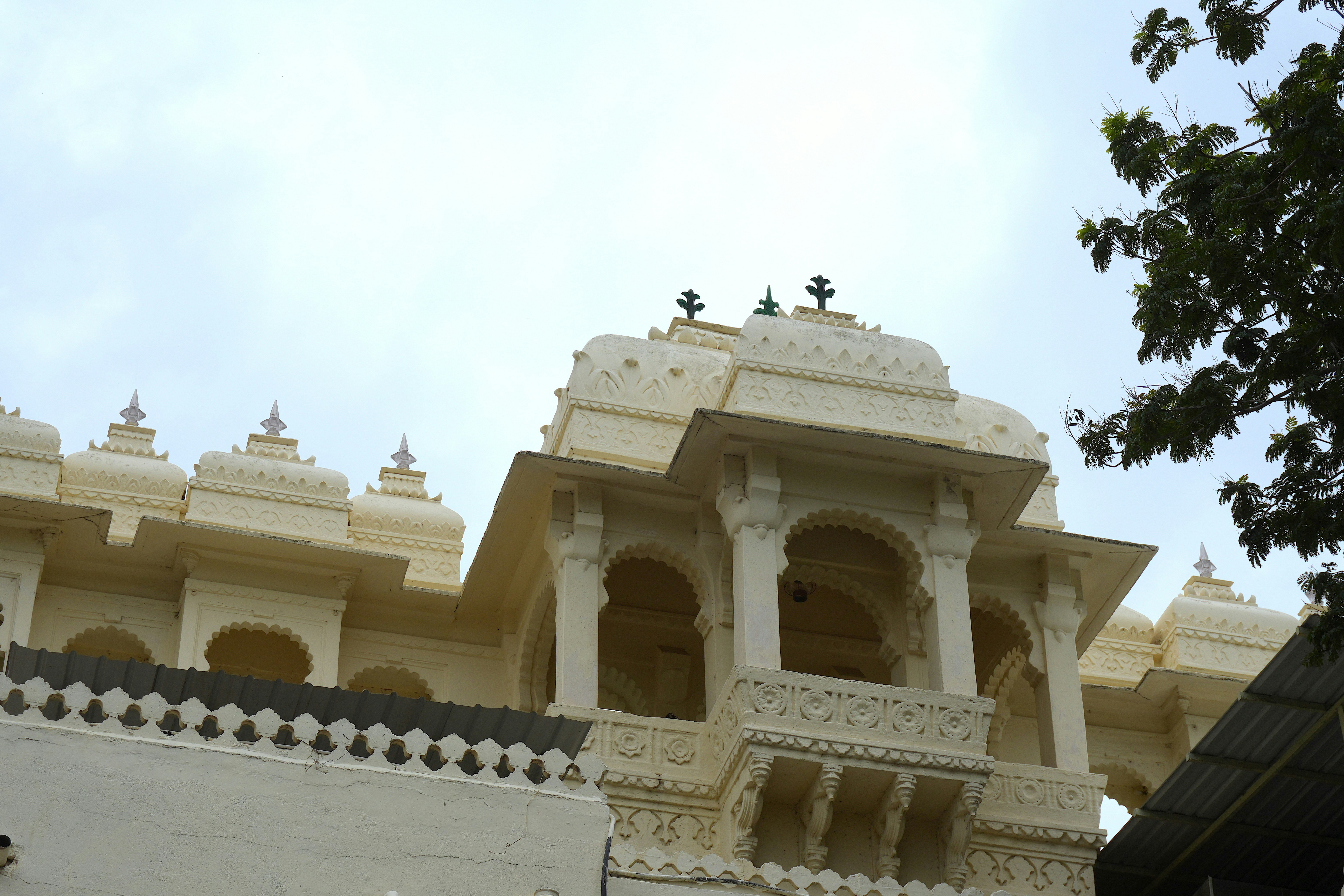 Ornate Terrace of a Historic Indian Darbar House