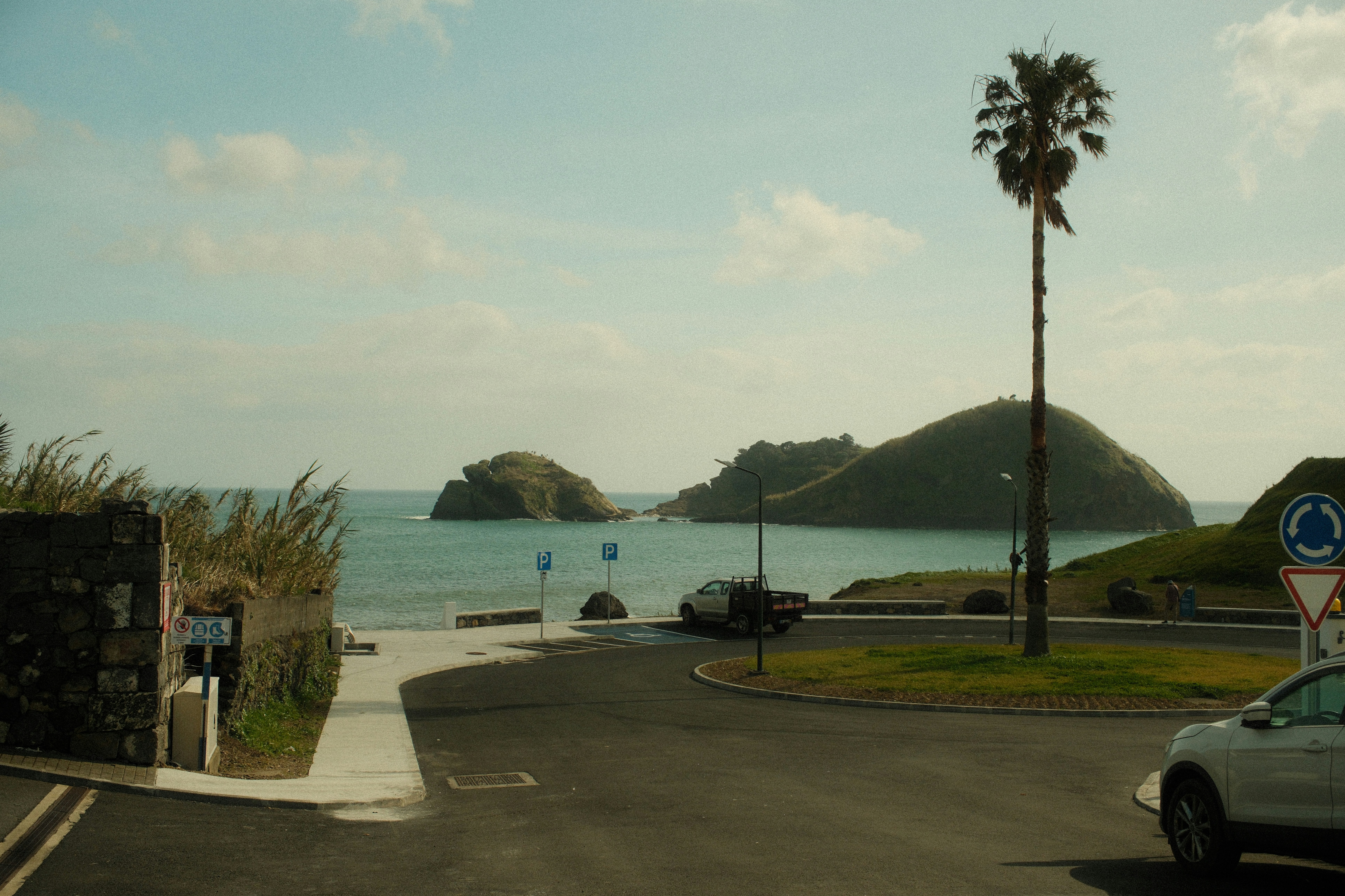 Coastal Roundabout at Distant Island