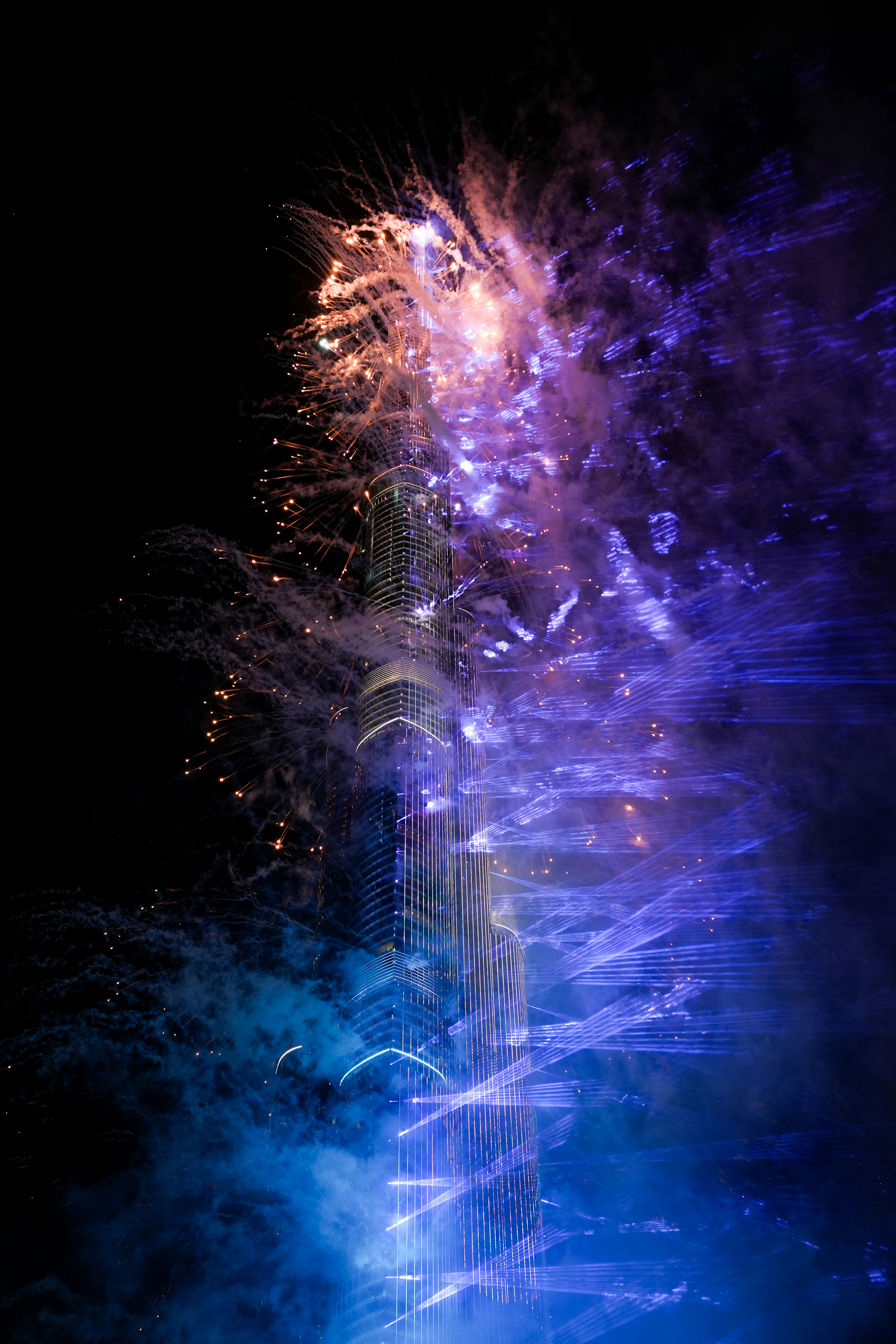 Tower of Nightfire: Bursts Over a Skyscraper