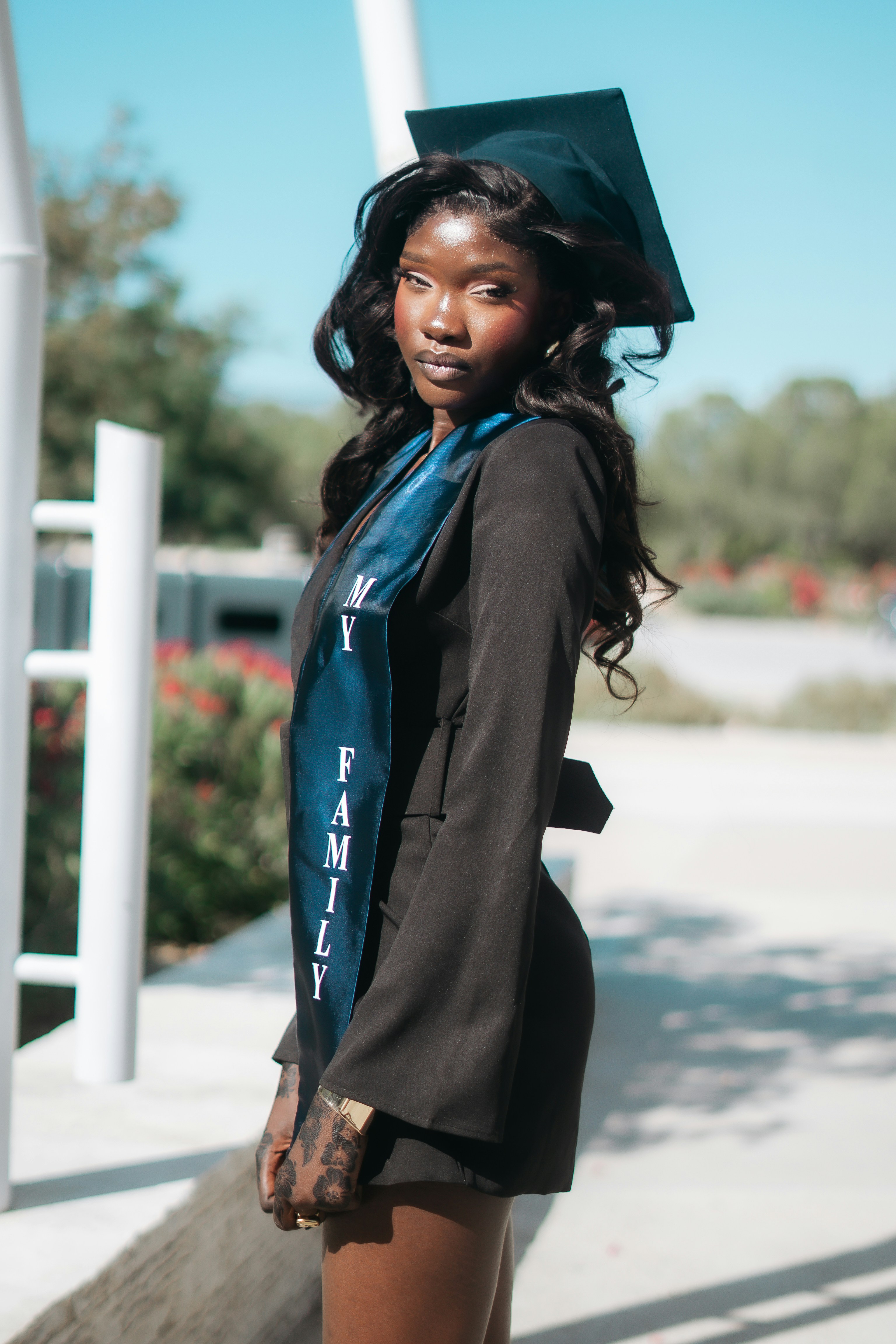 Cap and Gown Stance: Graduation Glow