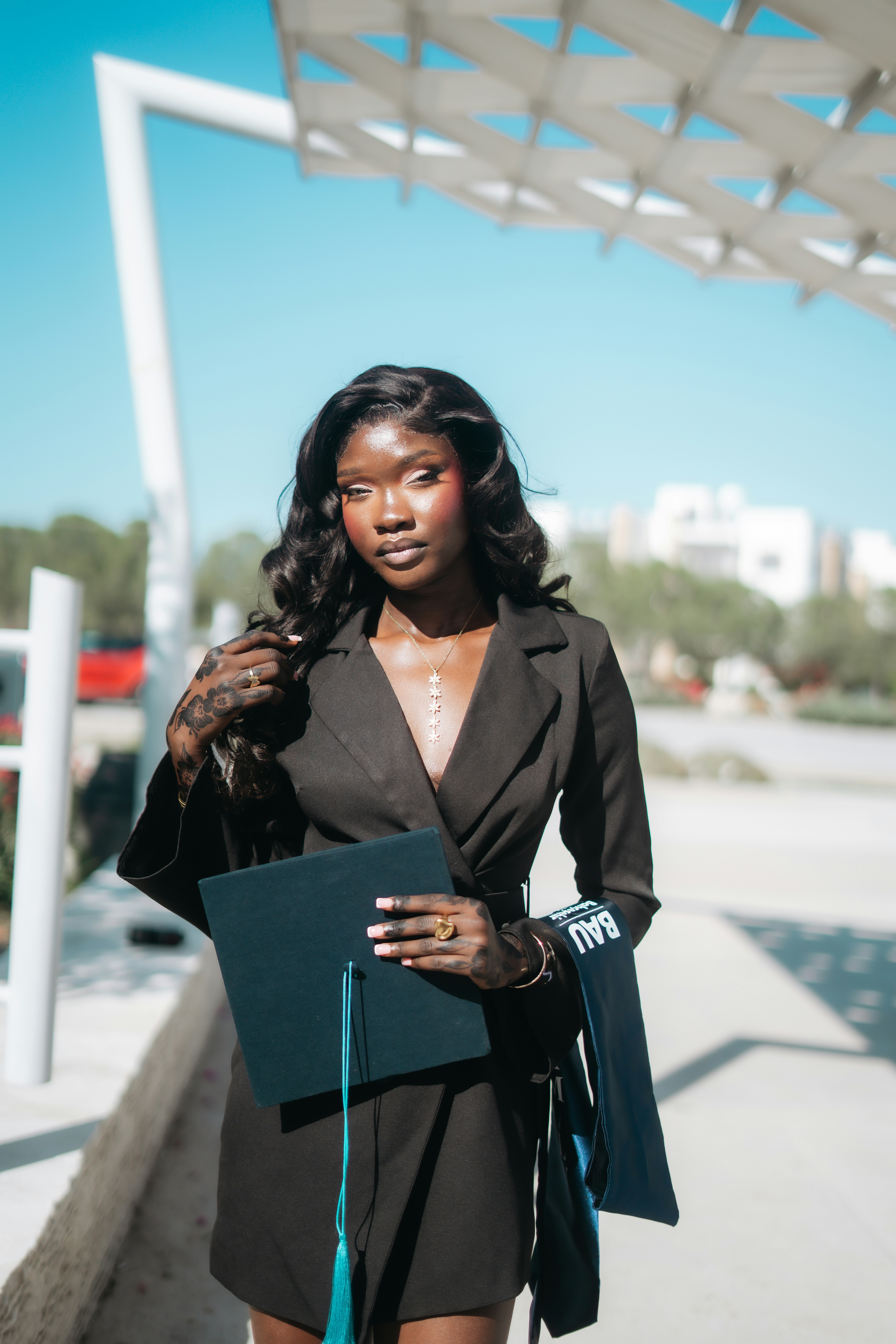 Graduation Grace Under City Architecture