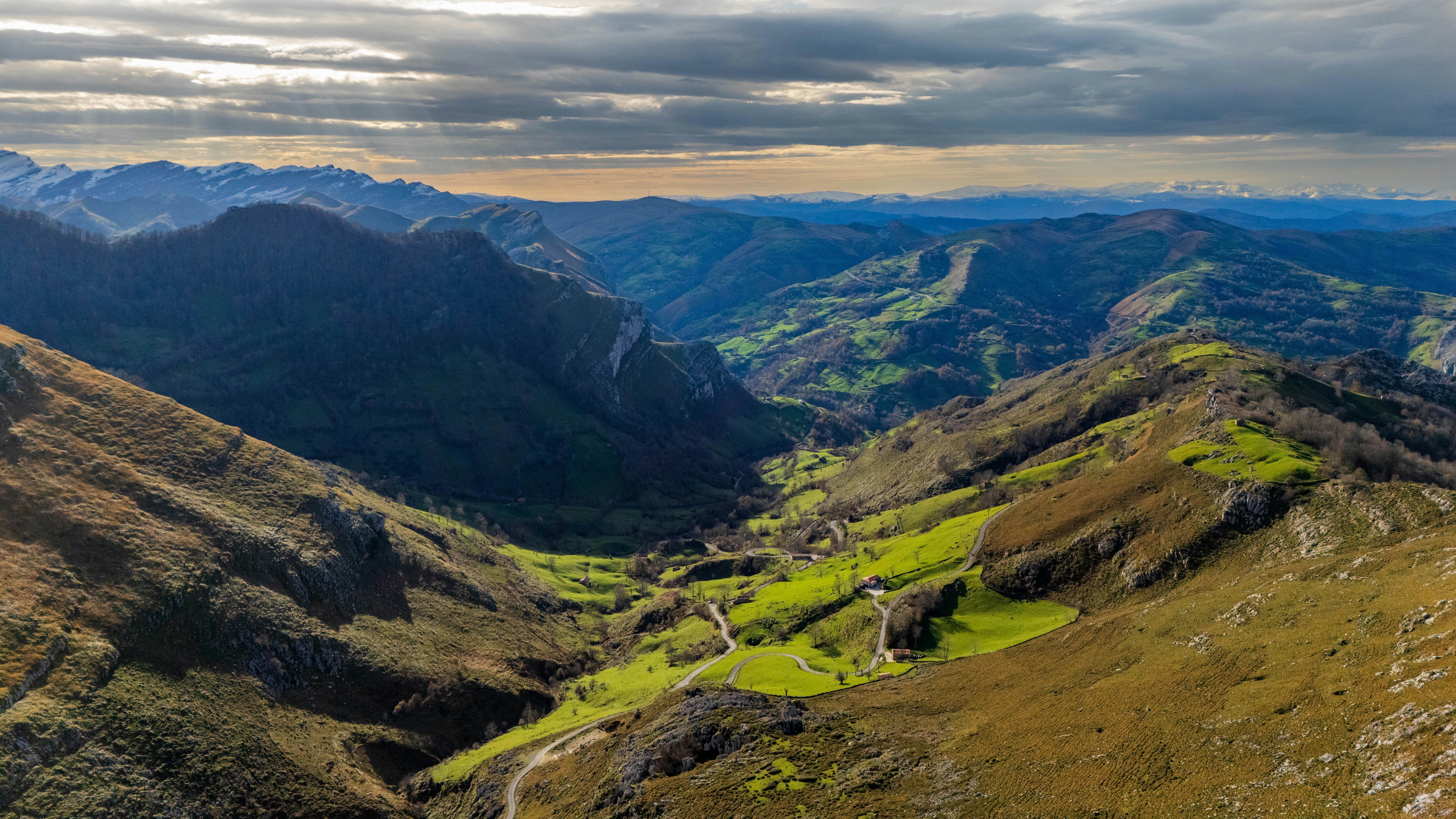 Valley Ribbon: Sunrise Over Verdant Valleys