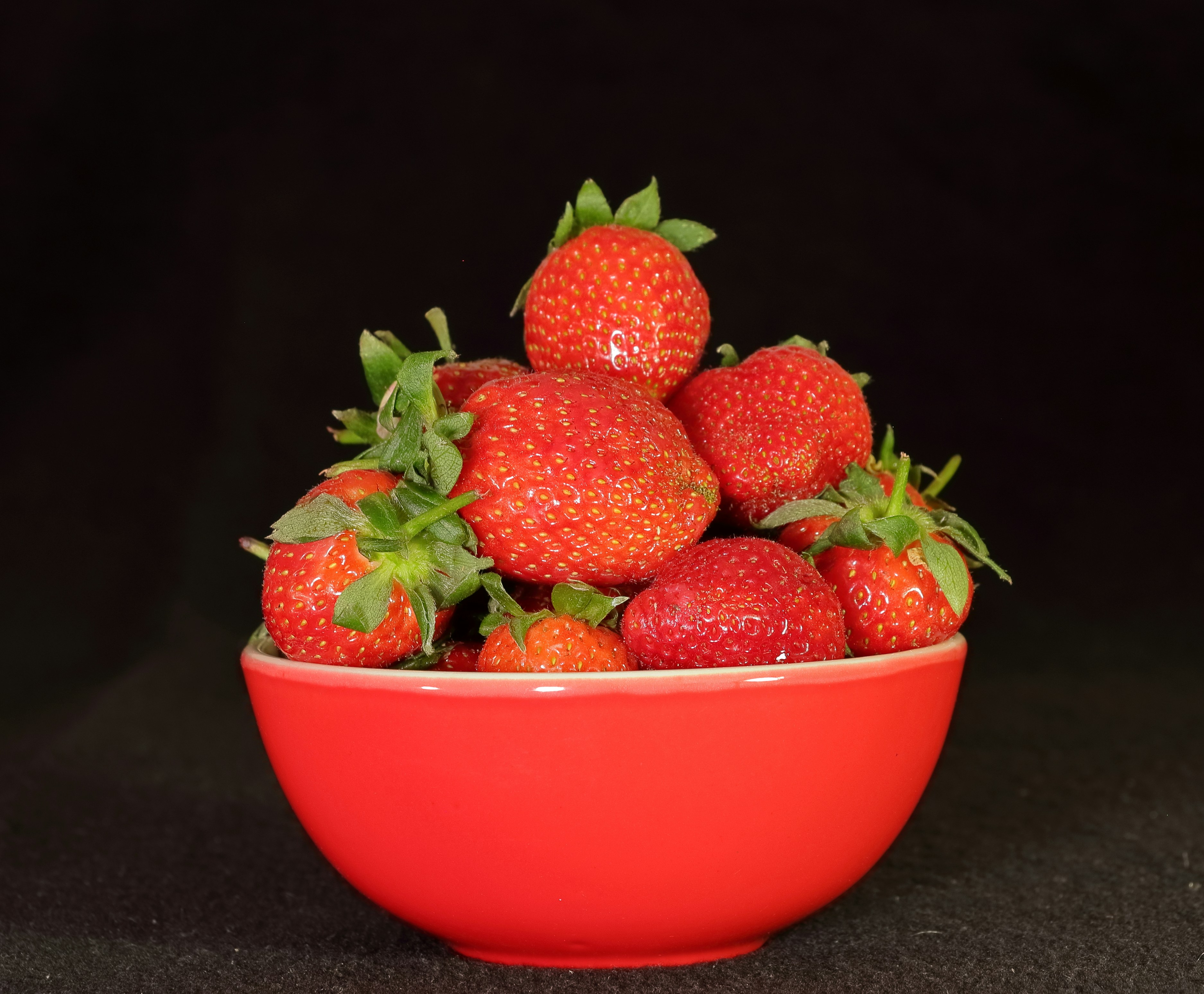 Ruby Bowl: Fresh Strawberries in a Scarlet Crest