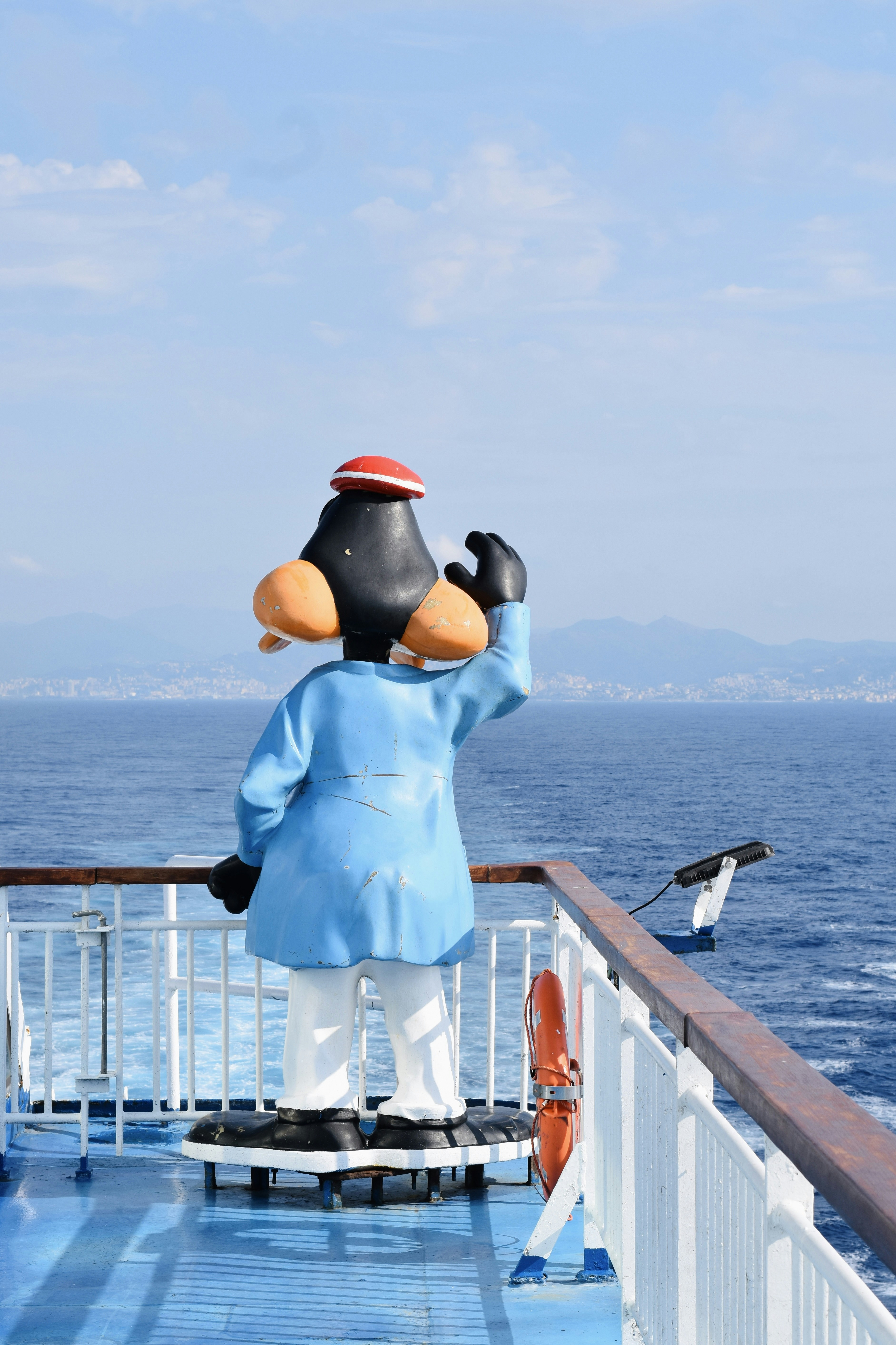 Captain of the Deck: A Toon Figure Looks Out to Sea