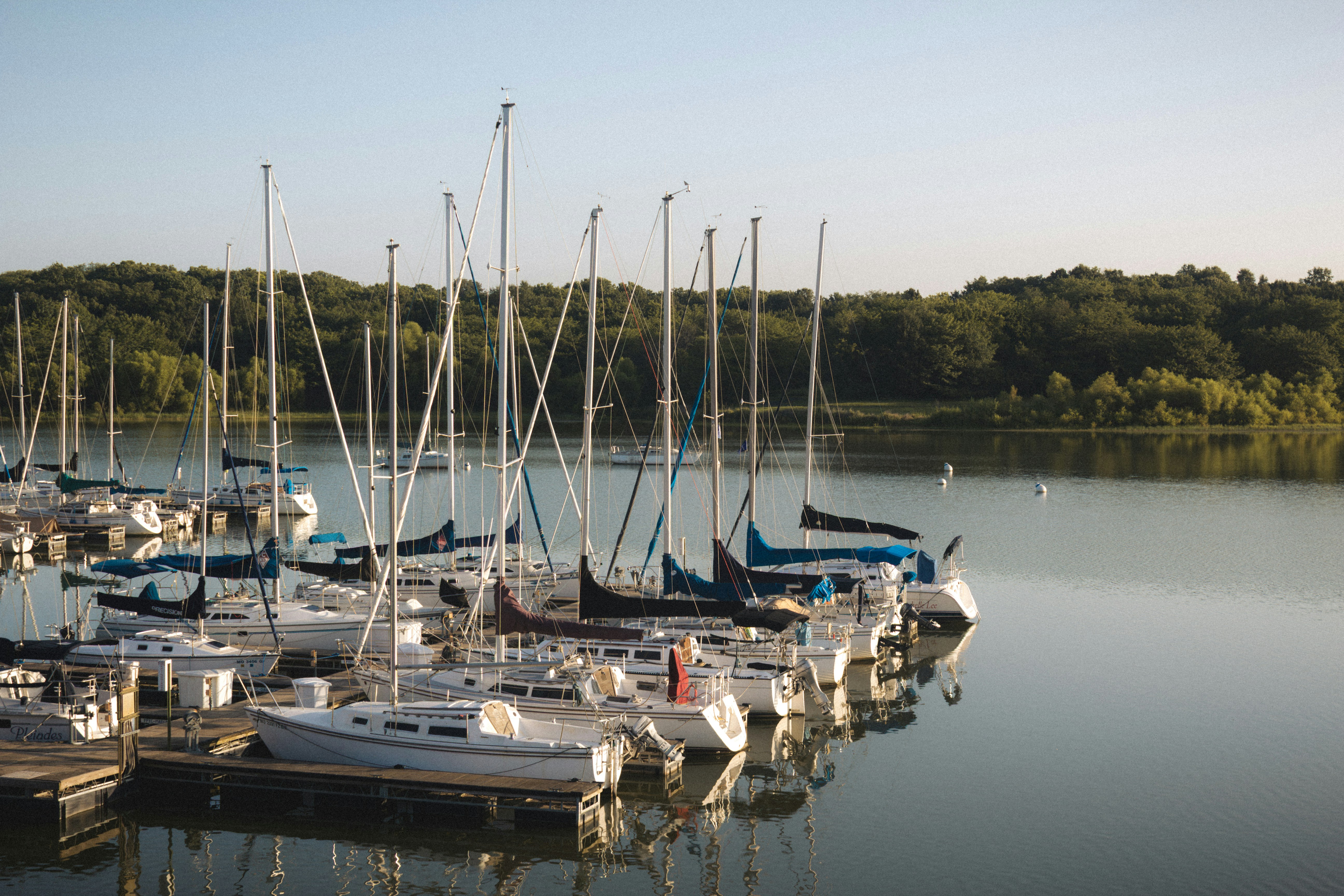 Sailing Docks at Dusk: A Quiet Marina Under a Calm Sky