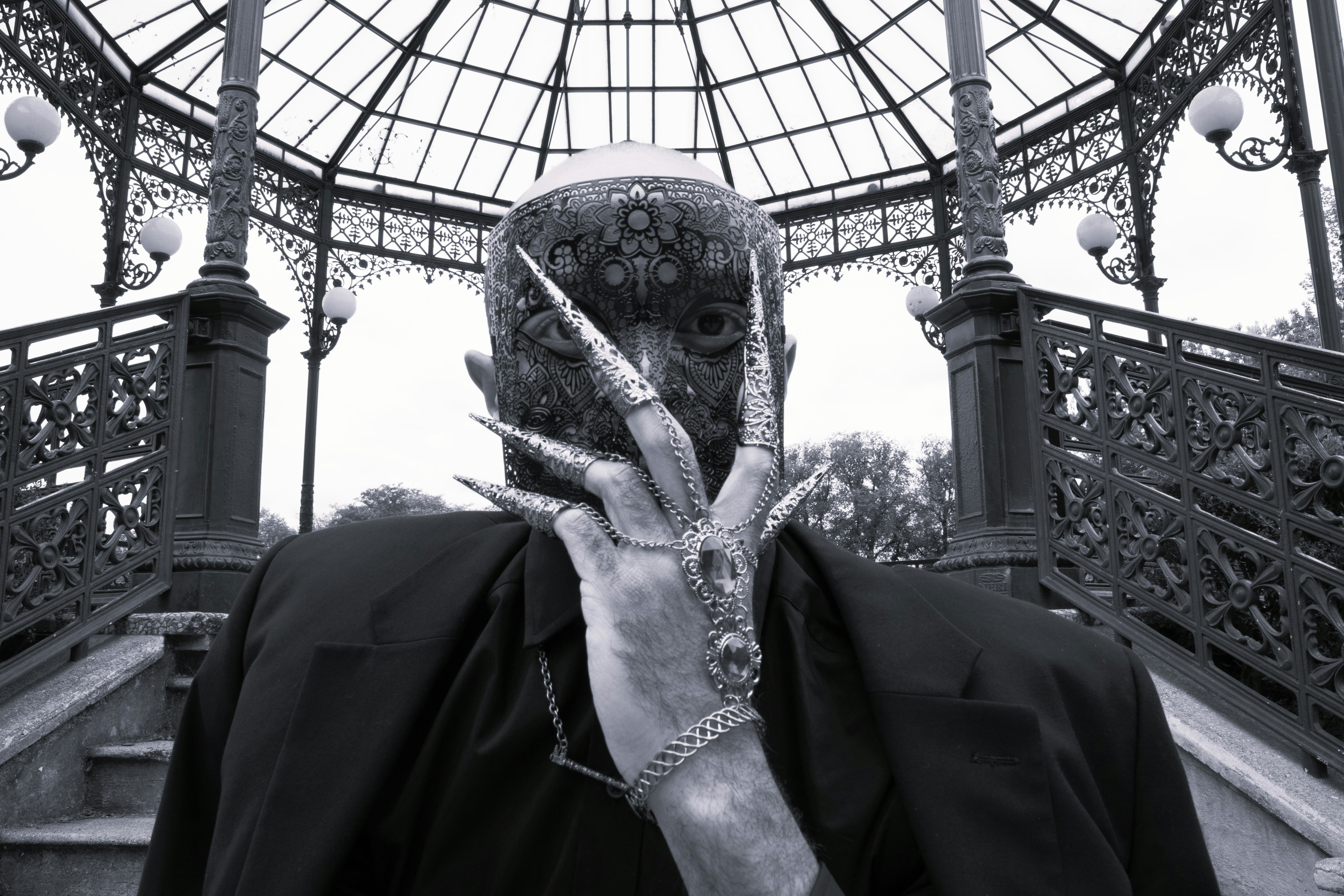 Veiled Gaze in a Glasshouse Portrait