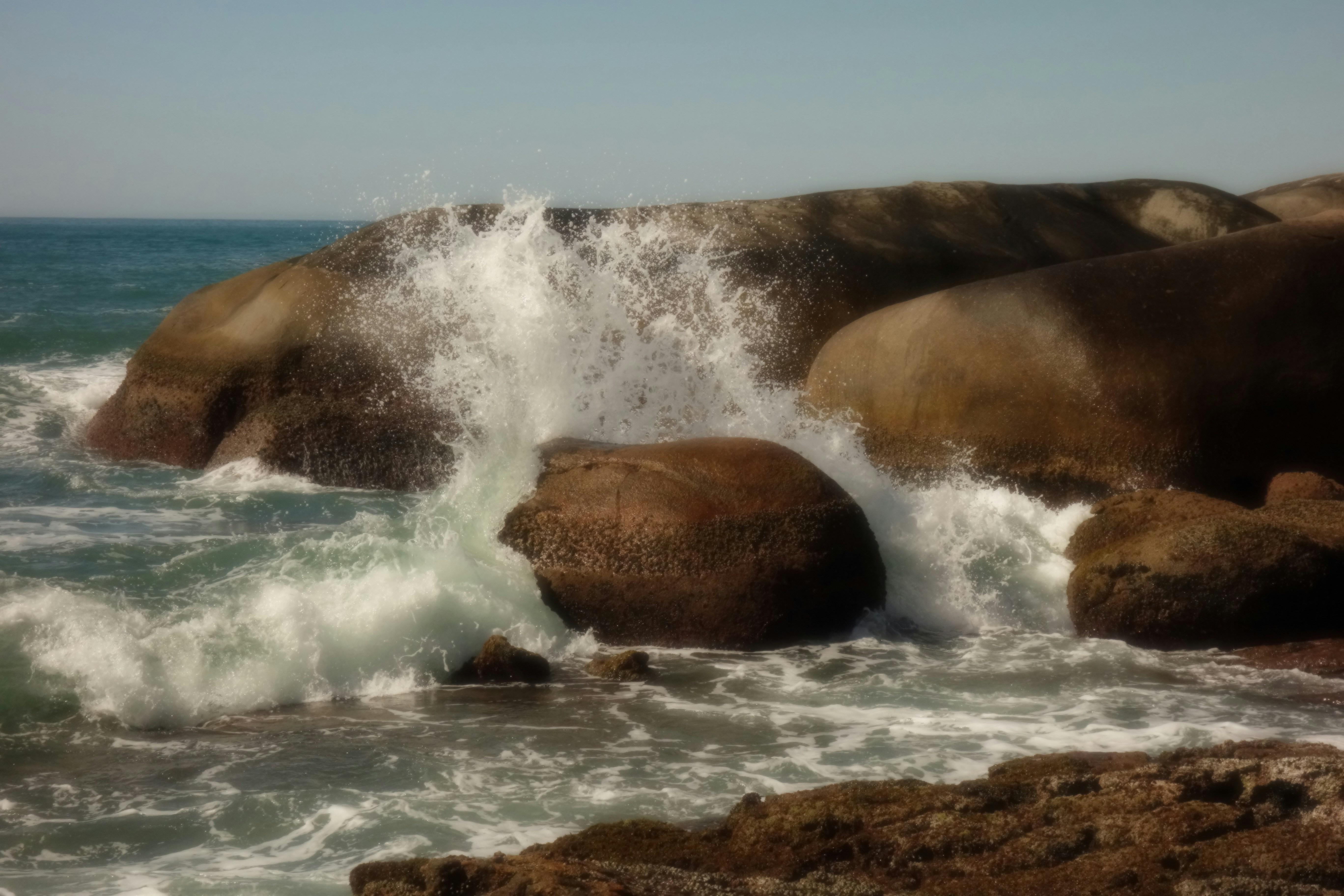 Sea Spray Dances on Weathered Granite