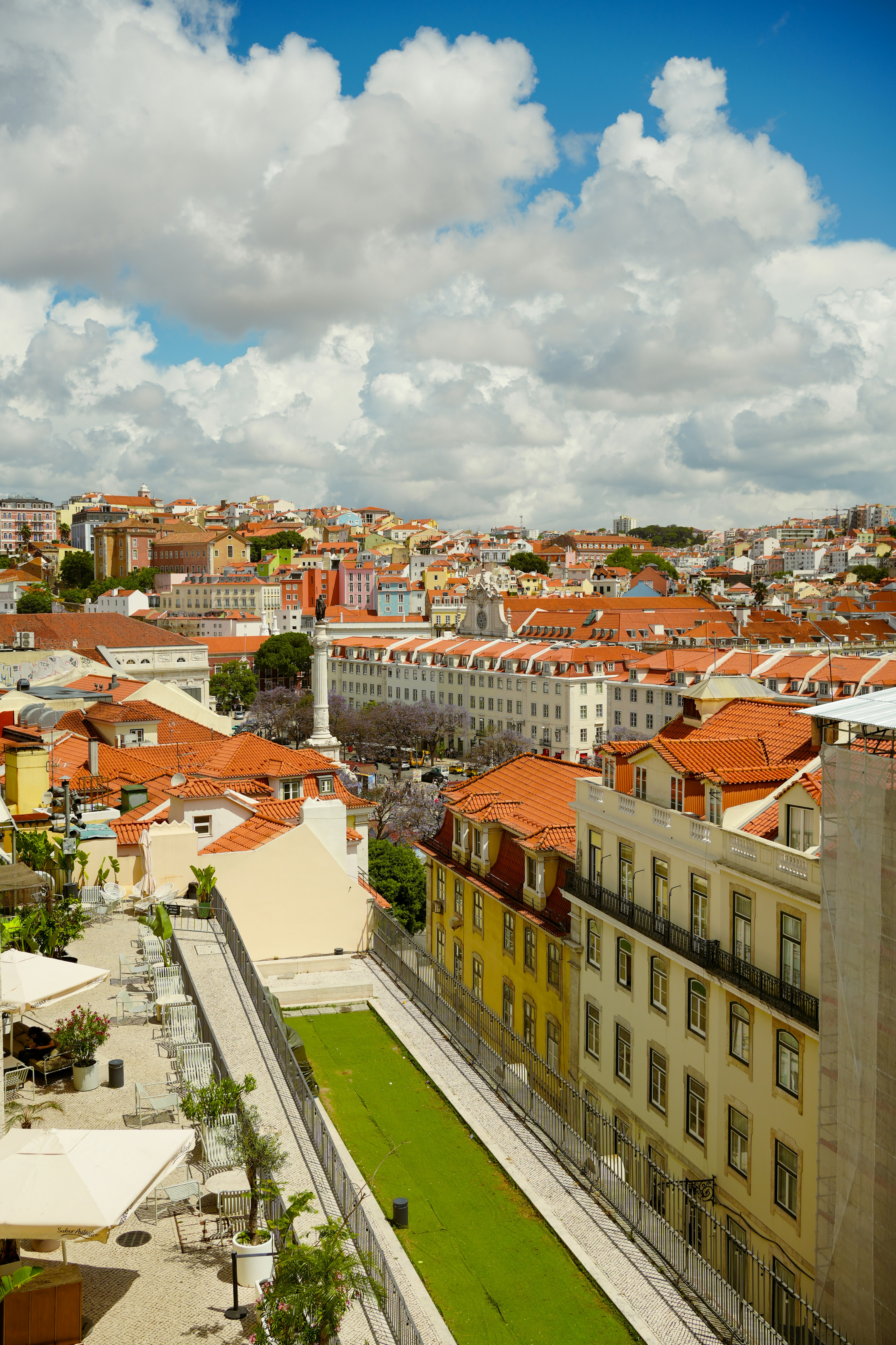 Rooftop Panorama Over a European City
