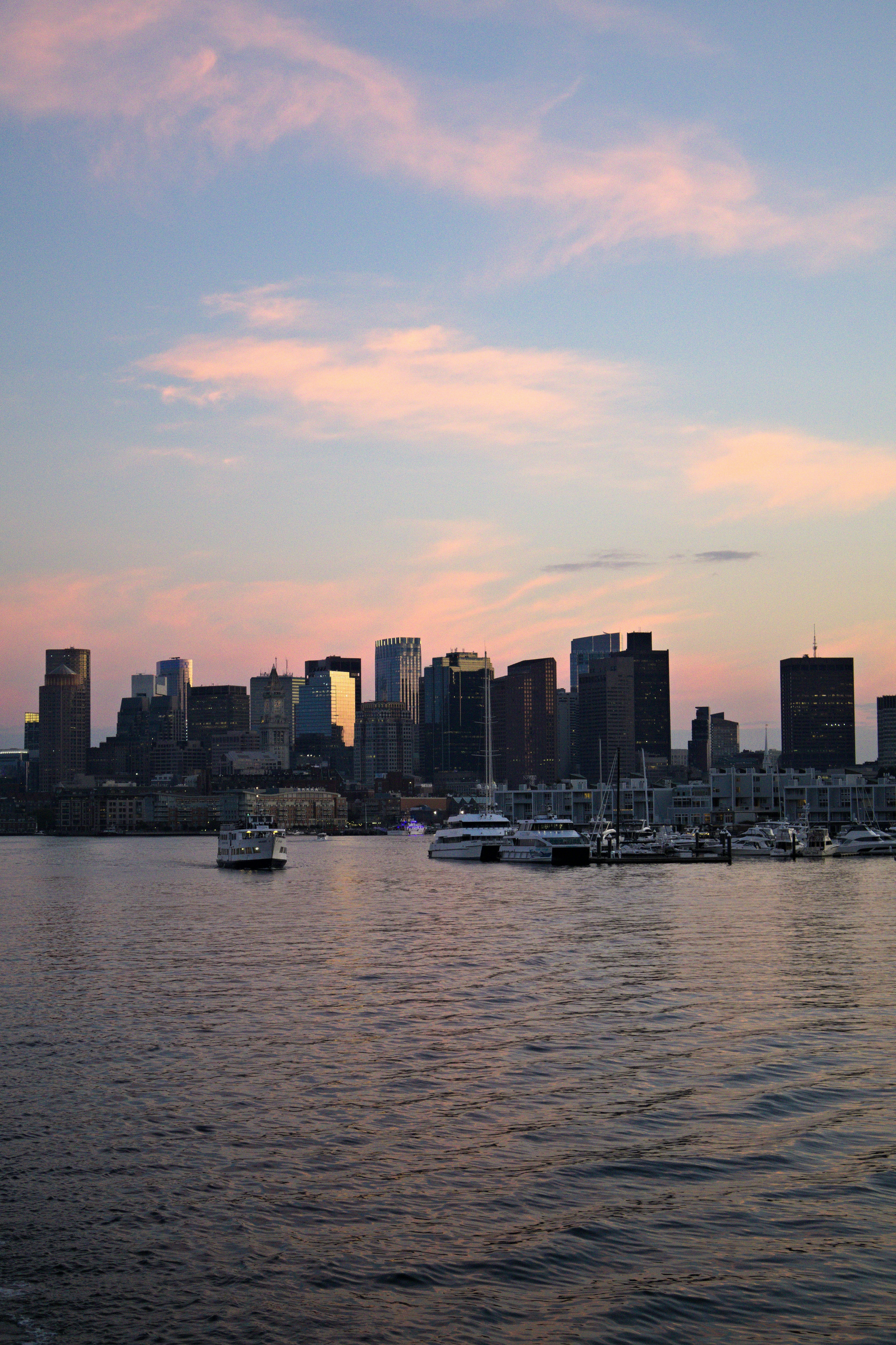 Harbor Sunset Over the City Skyline
