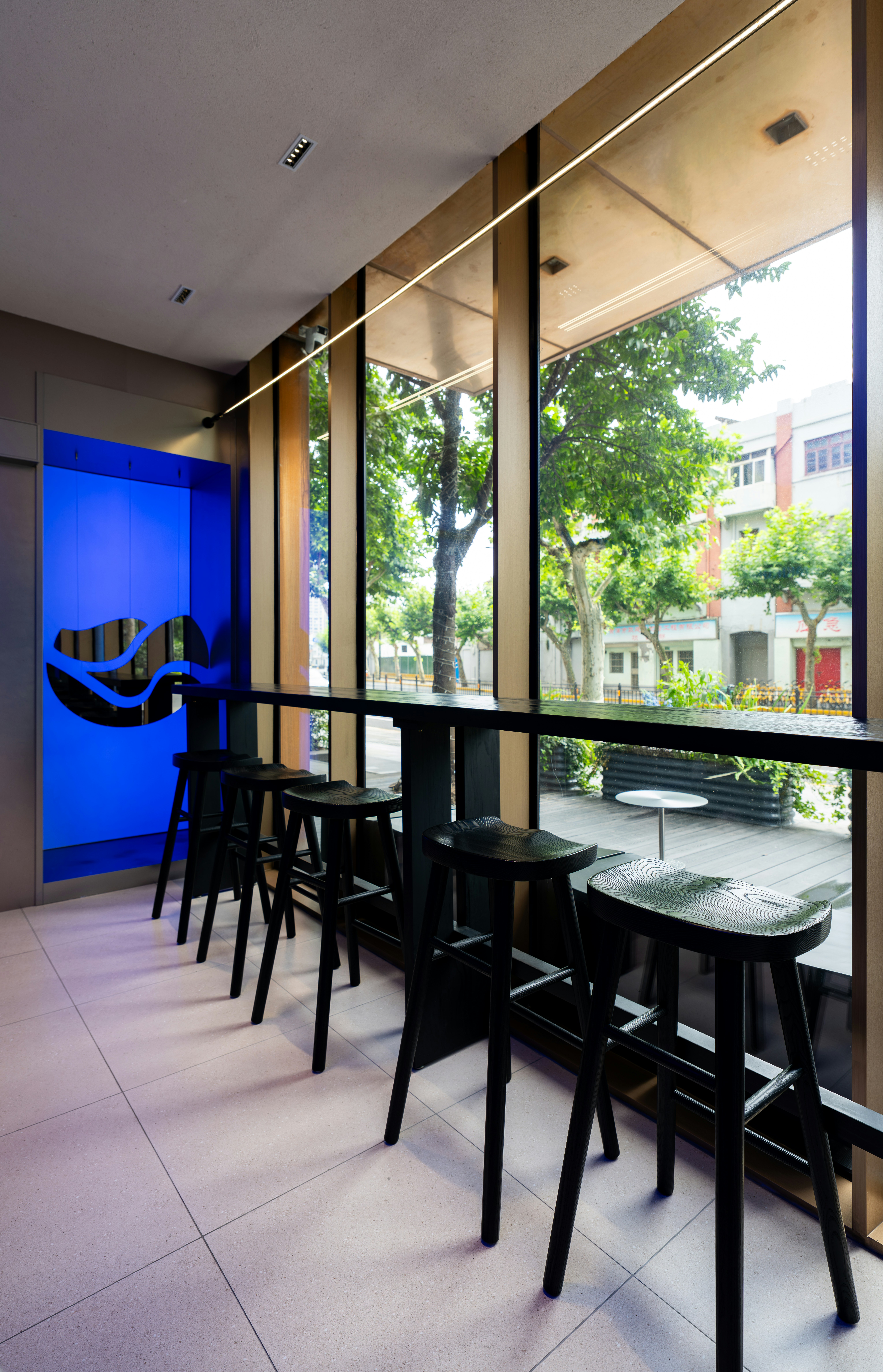 Blue Door at the Window Bar