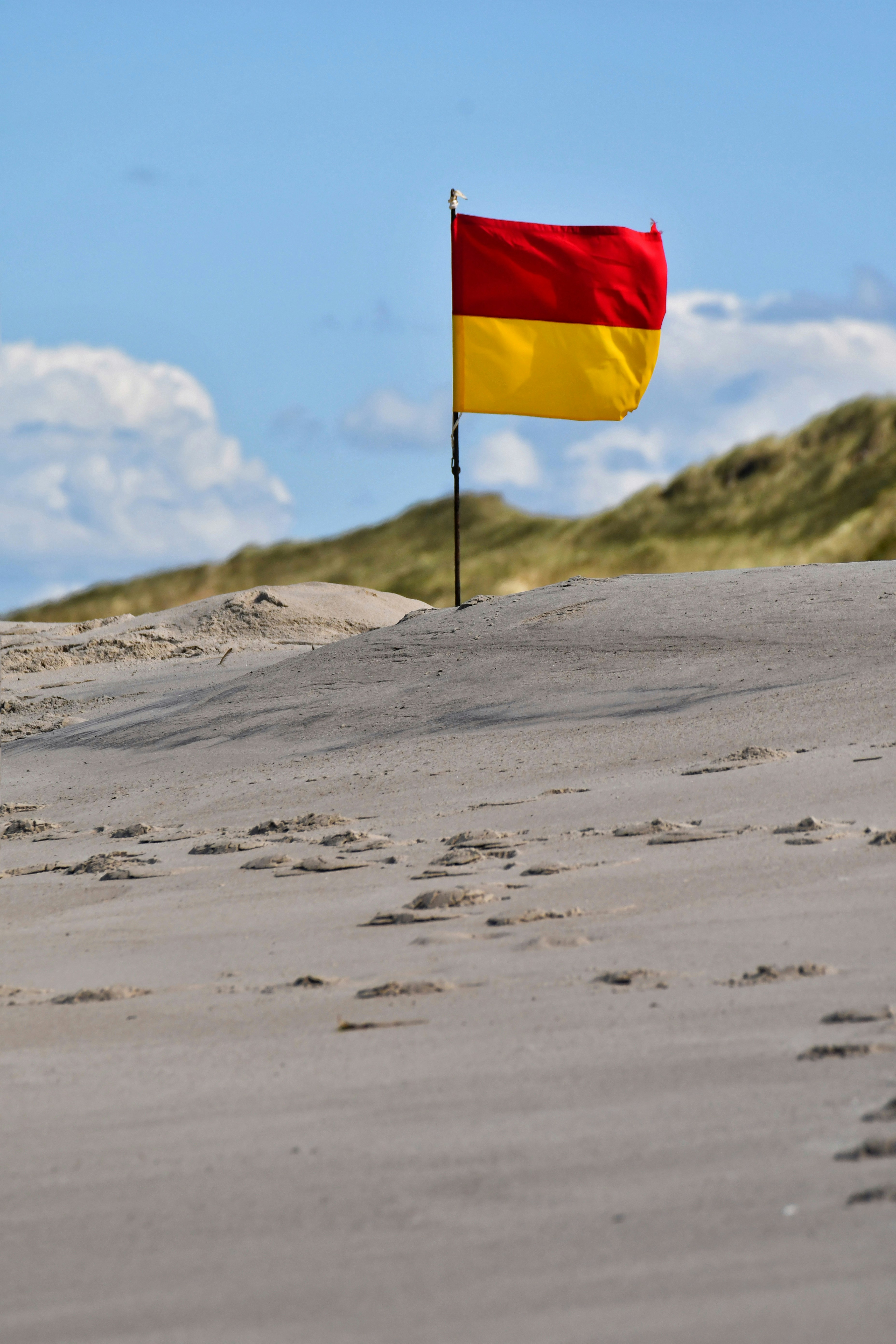 Flag on a Wind-Swept Dune