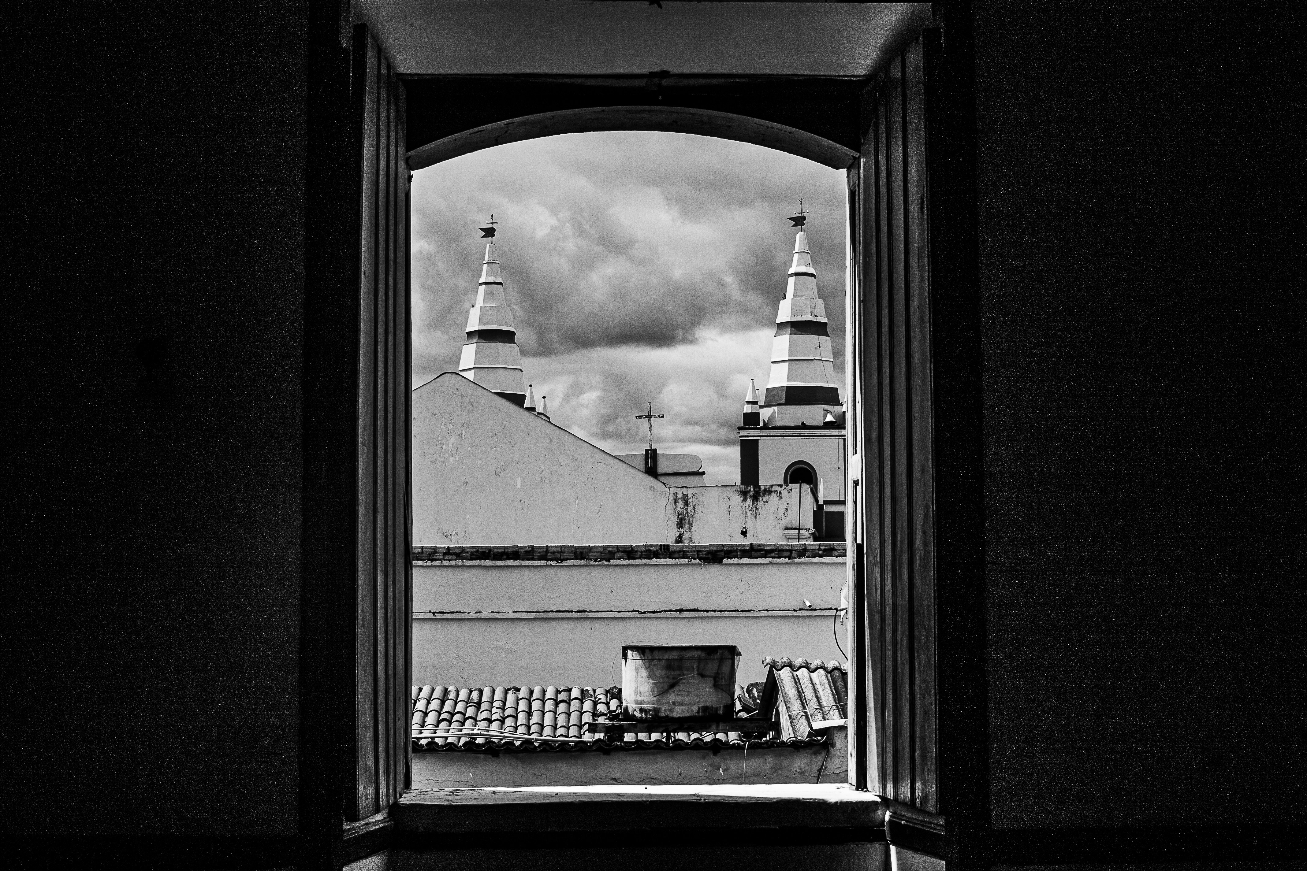 Framed Minarets: A Window to the Rooftops