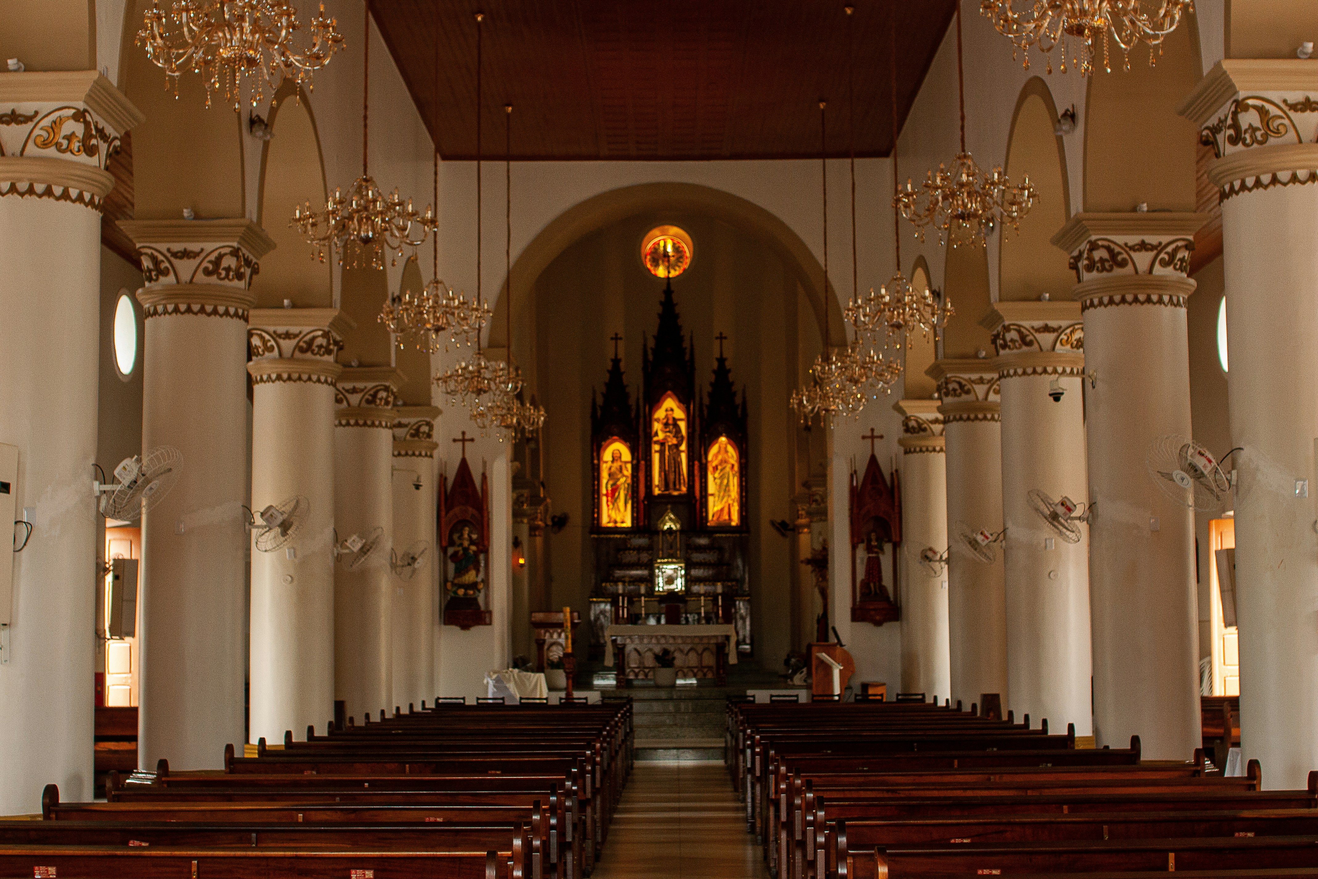 Silent Aisle: Cathedral of Soft Light and Wood
